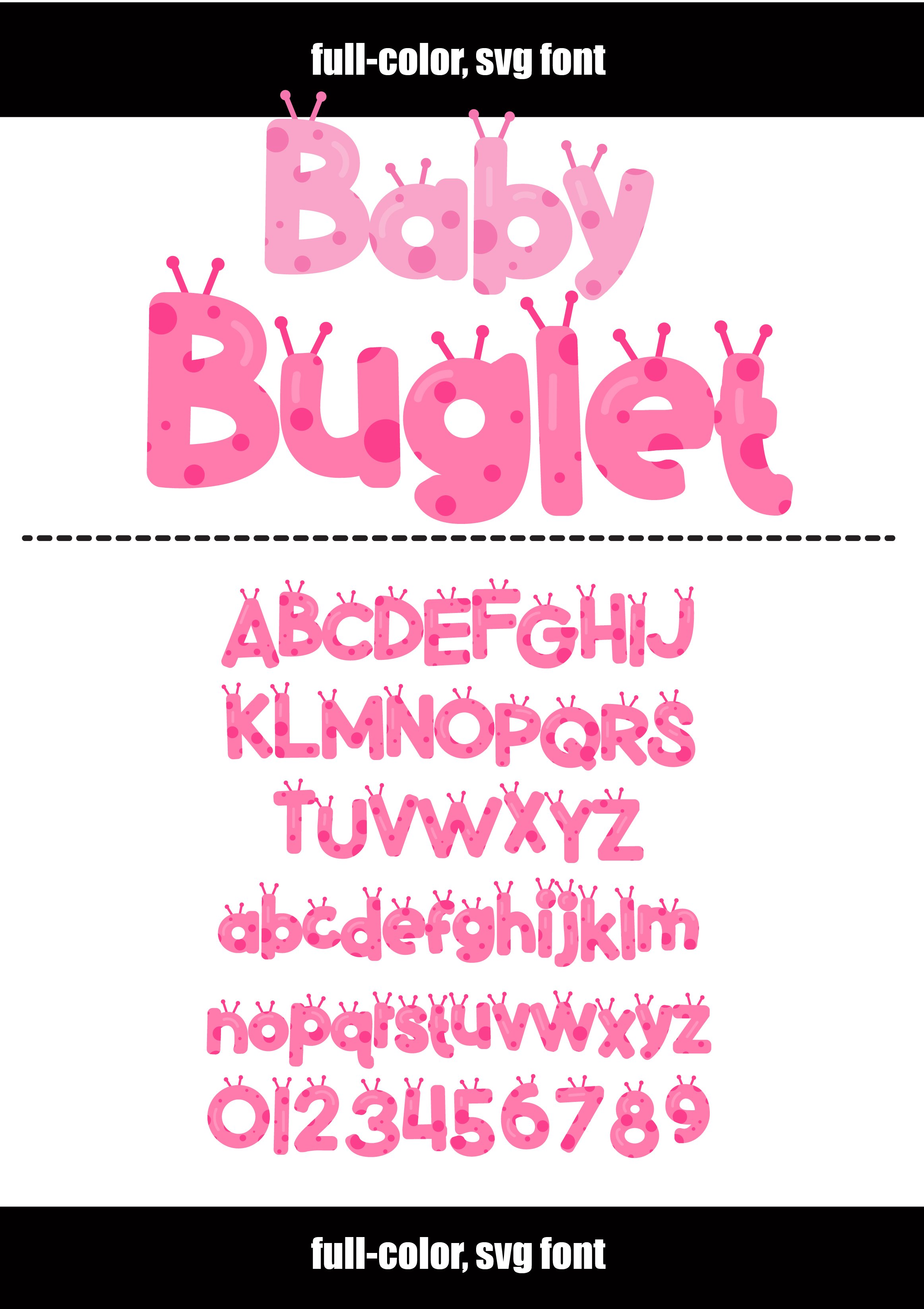 Full Color Pink SVG Font: A Whimsical and versatile font