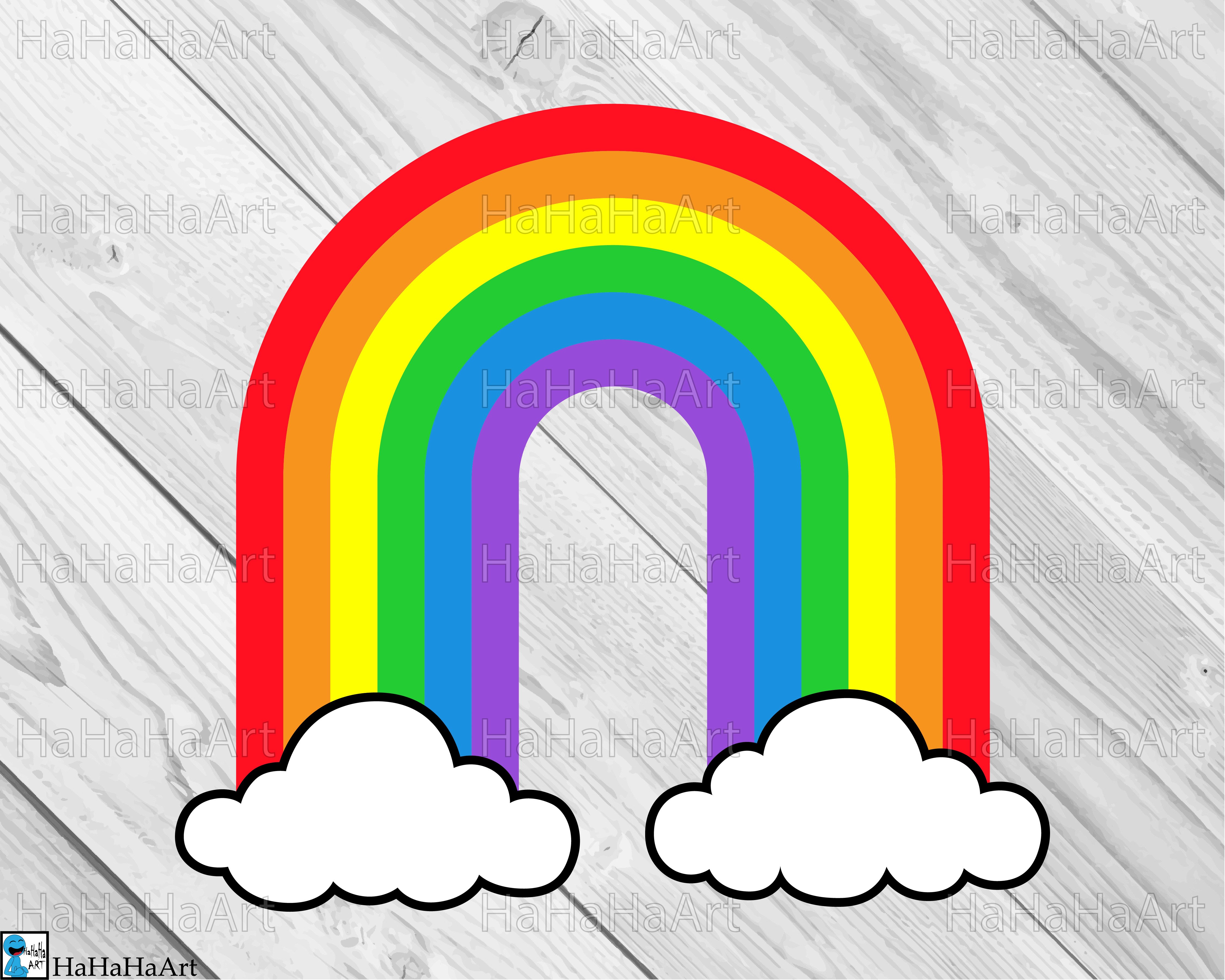Rainbow - Clip art / Cutting Files 1563c
