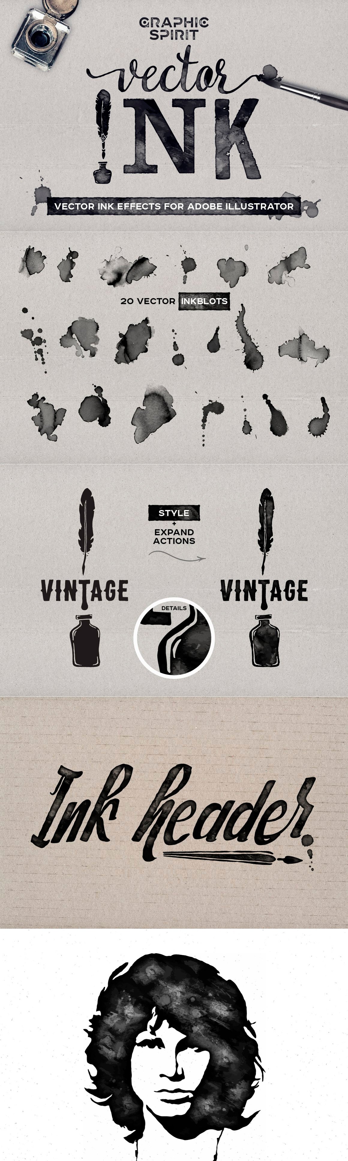 VECTOR Ink Effects For Ai