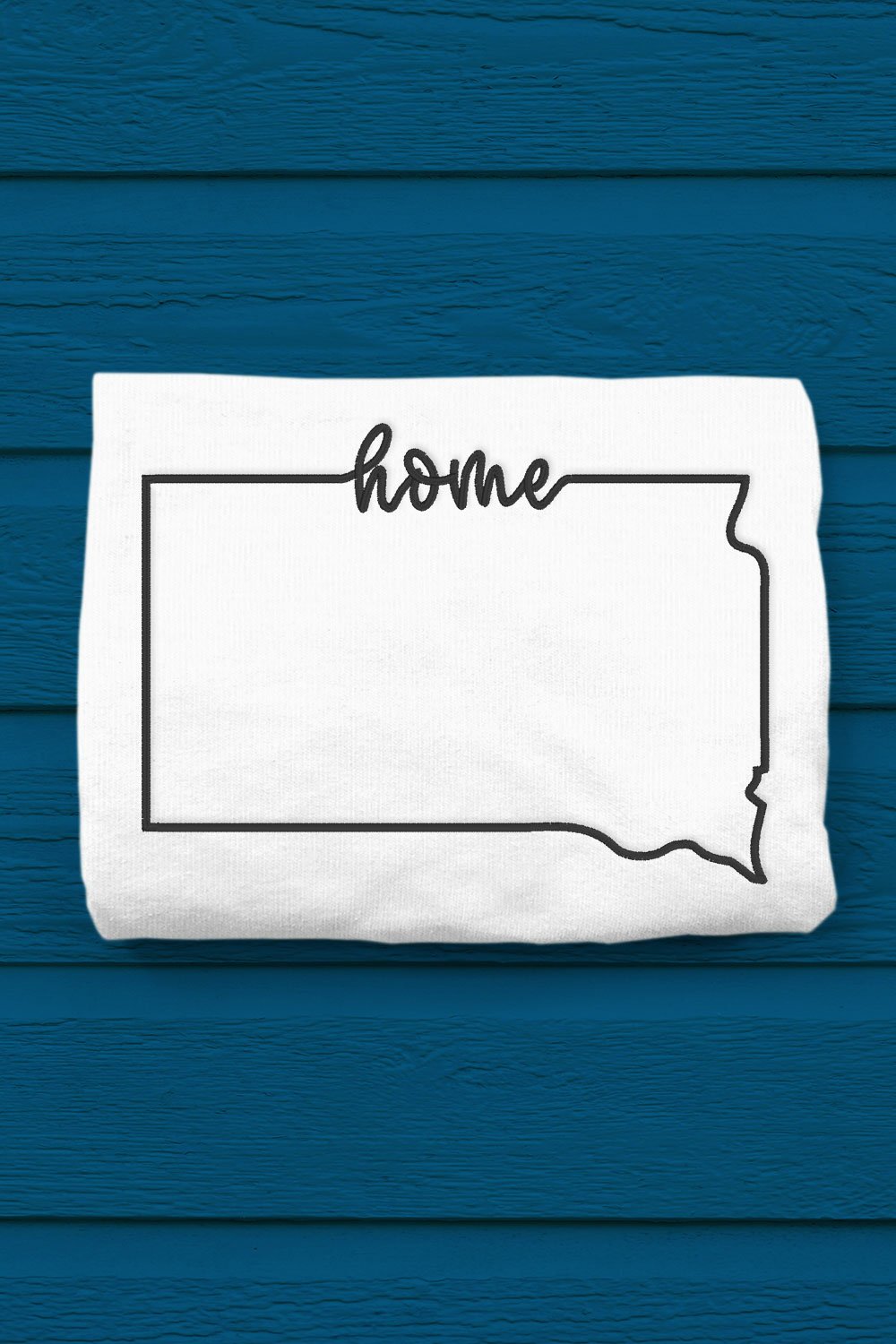 South Dakota Home State Outline Embroidery Design