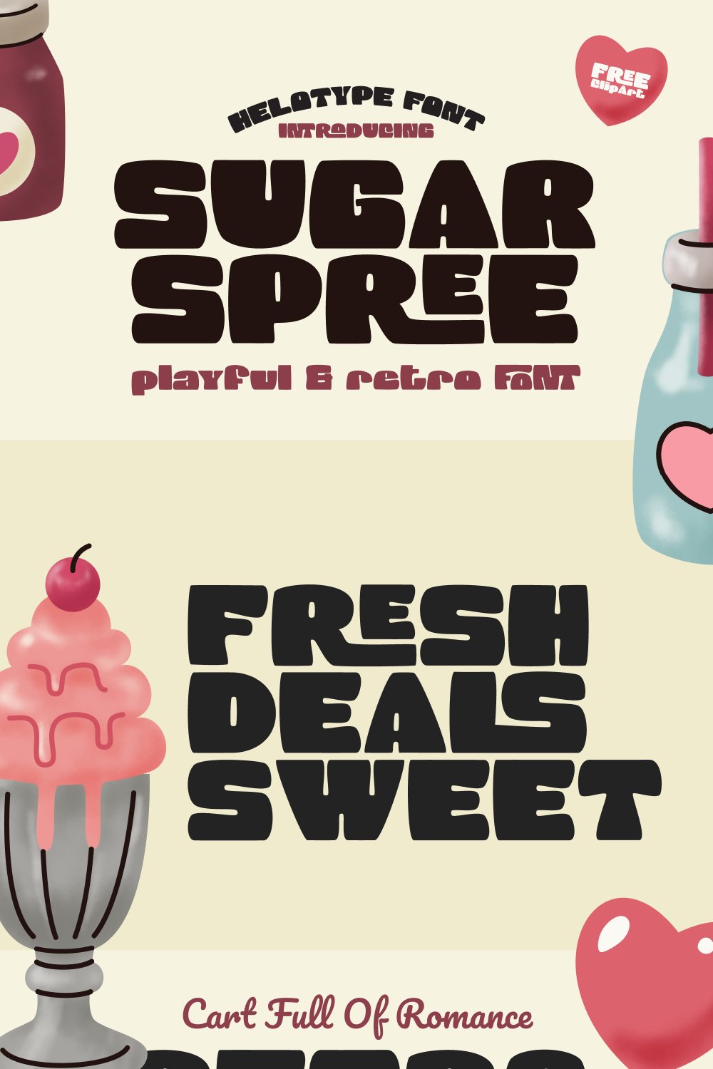 Sugar Spree: Playful Retro Display Font