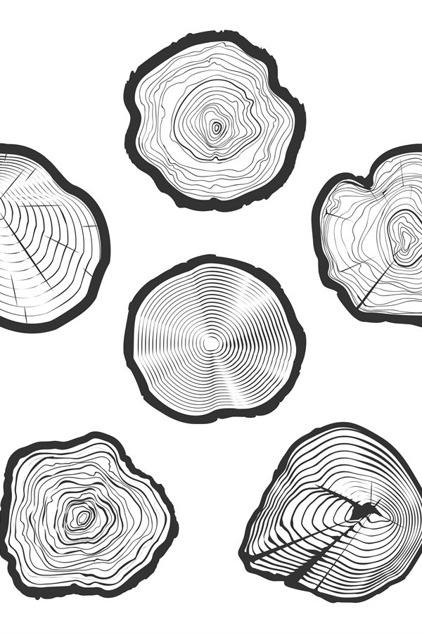 Tree-rings vector set