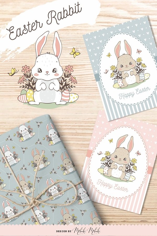 Happy Easter Bunny Cute Sublimation