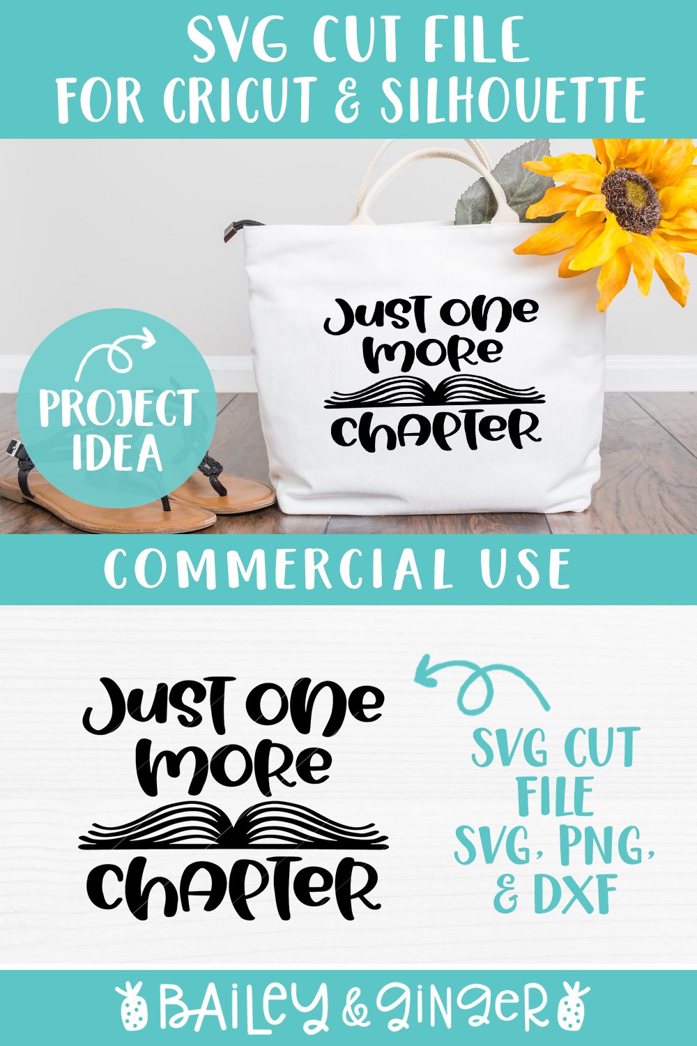 Just One More Chapter SVG, Book Lover SVG, Reading SVG