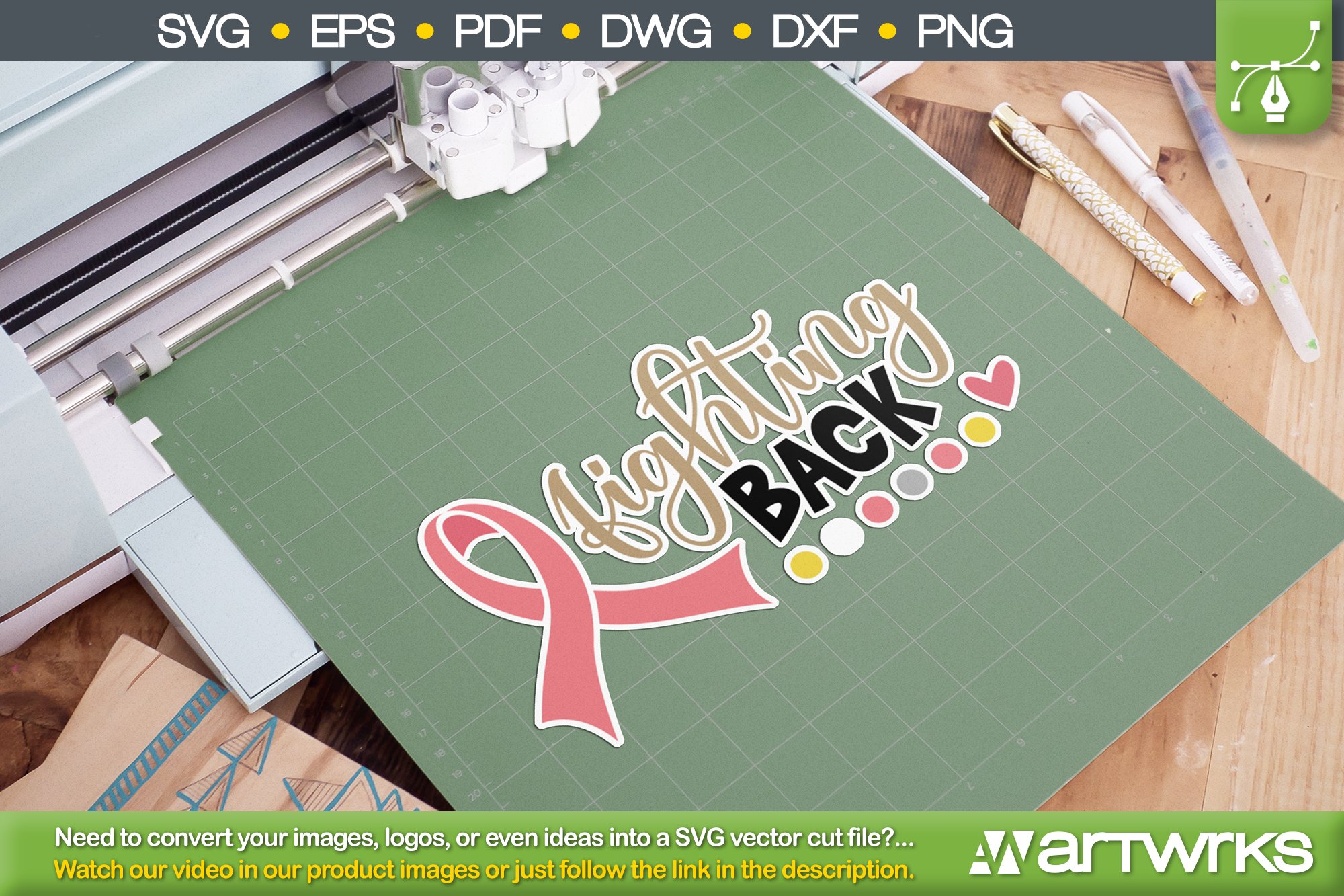 Fighting back Cancer svg Awareness SVG by Artworks SVG