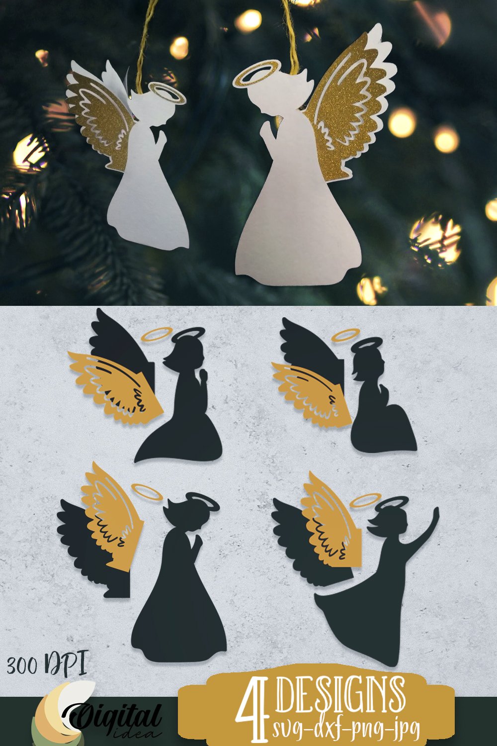 3d Christmas Angel svg | Nativity papercut | (2256894)