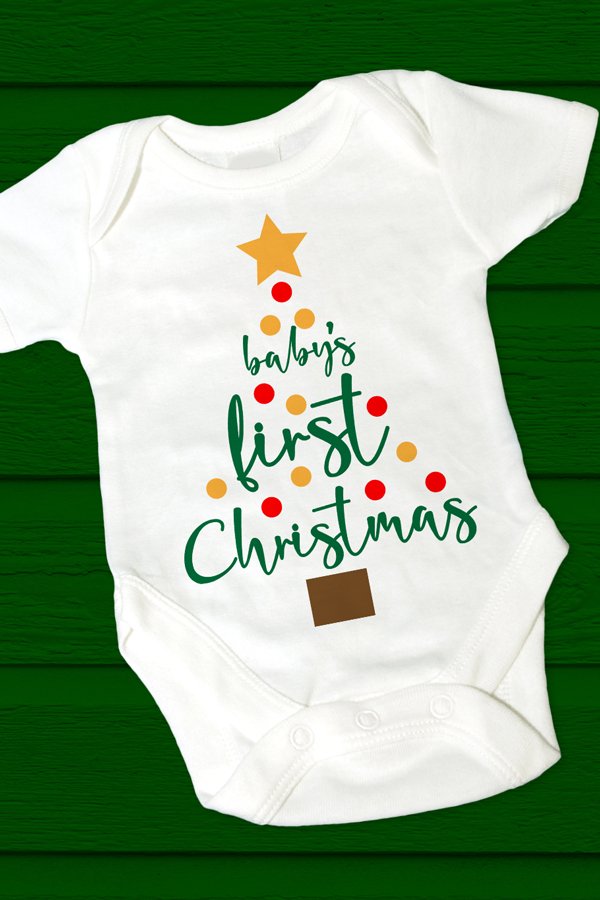 Baby's First Christmas Tree SVG File