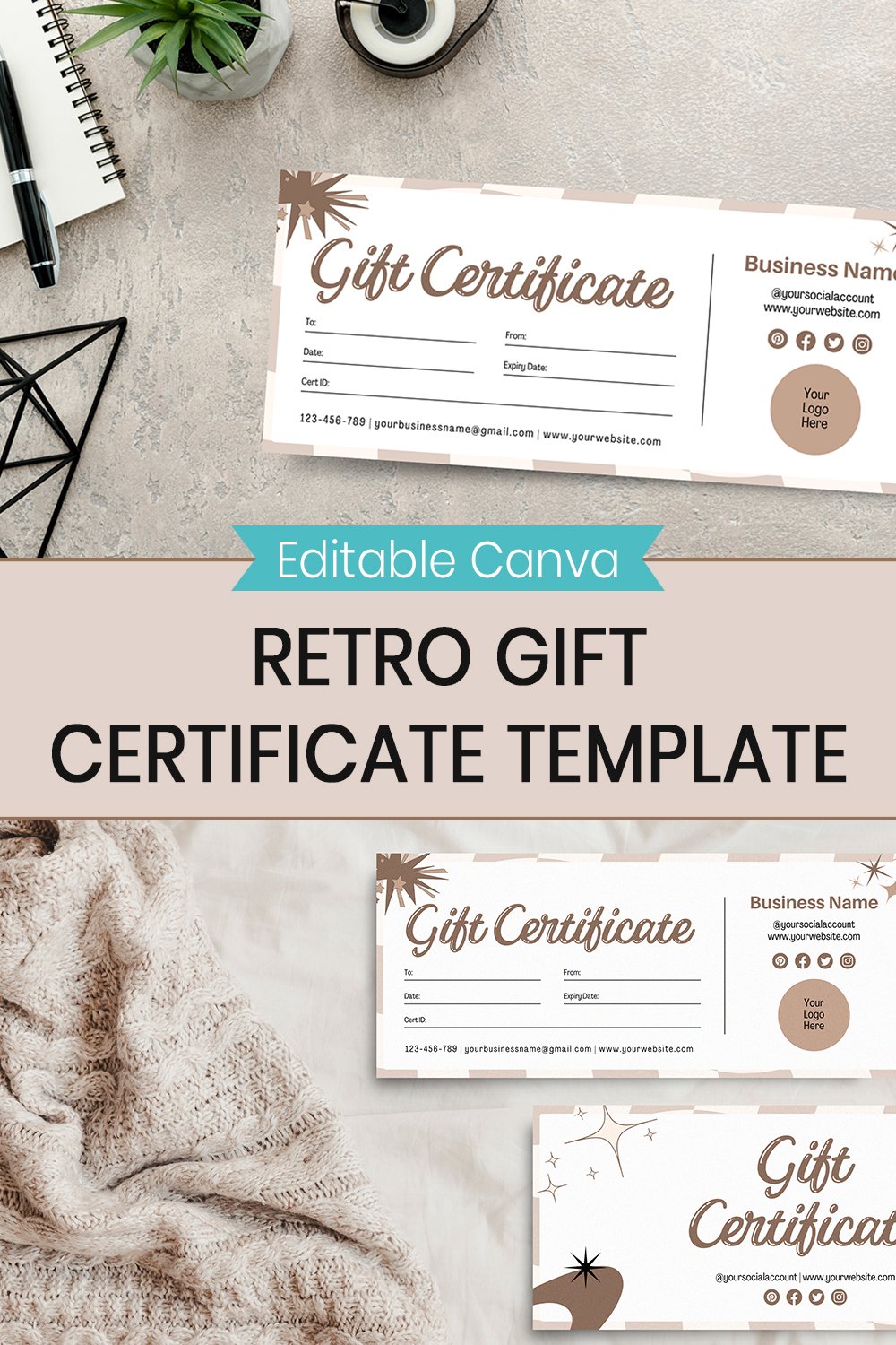 Retro Gift Certificate Template