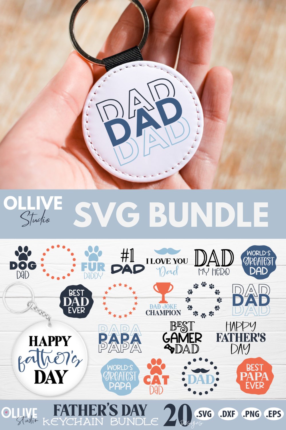 keychain Father's Day SVG Bundle | Father's Day SVG