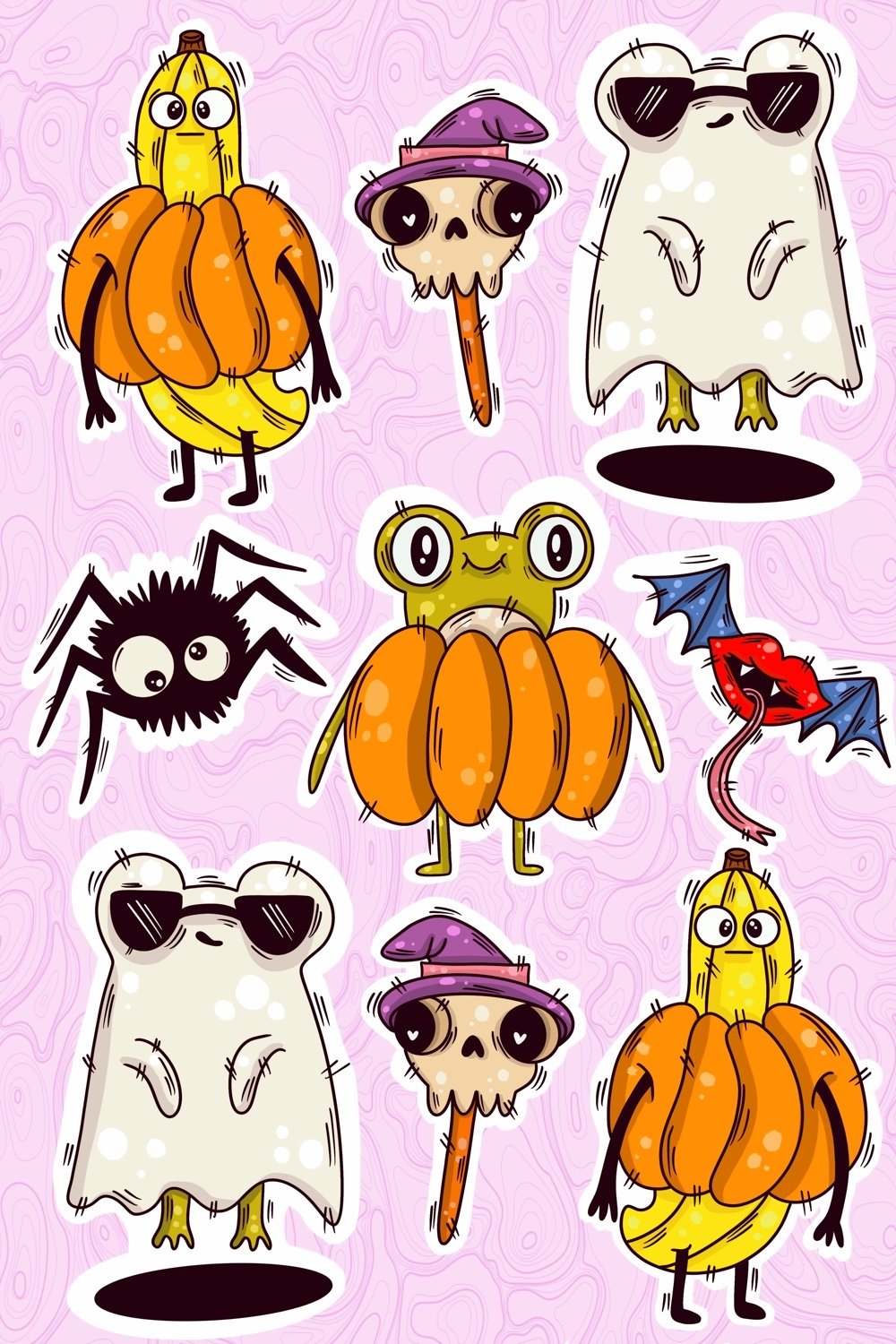 Halloween Stickers Bundle-Printable Halloween-Stickers-Fall