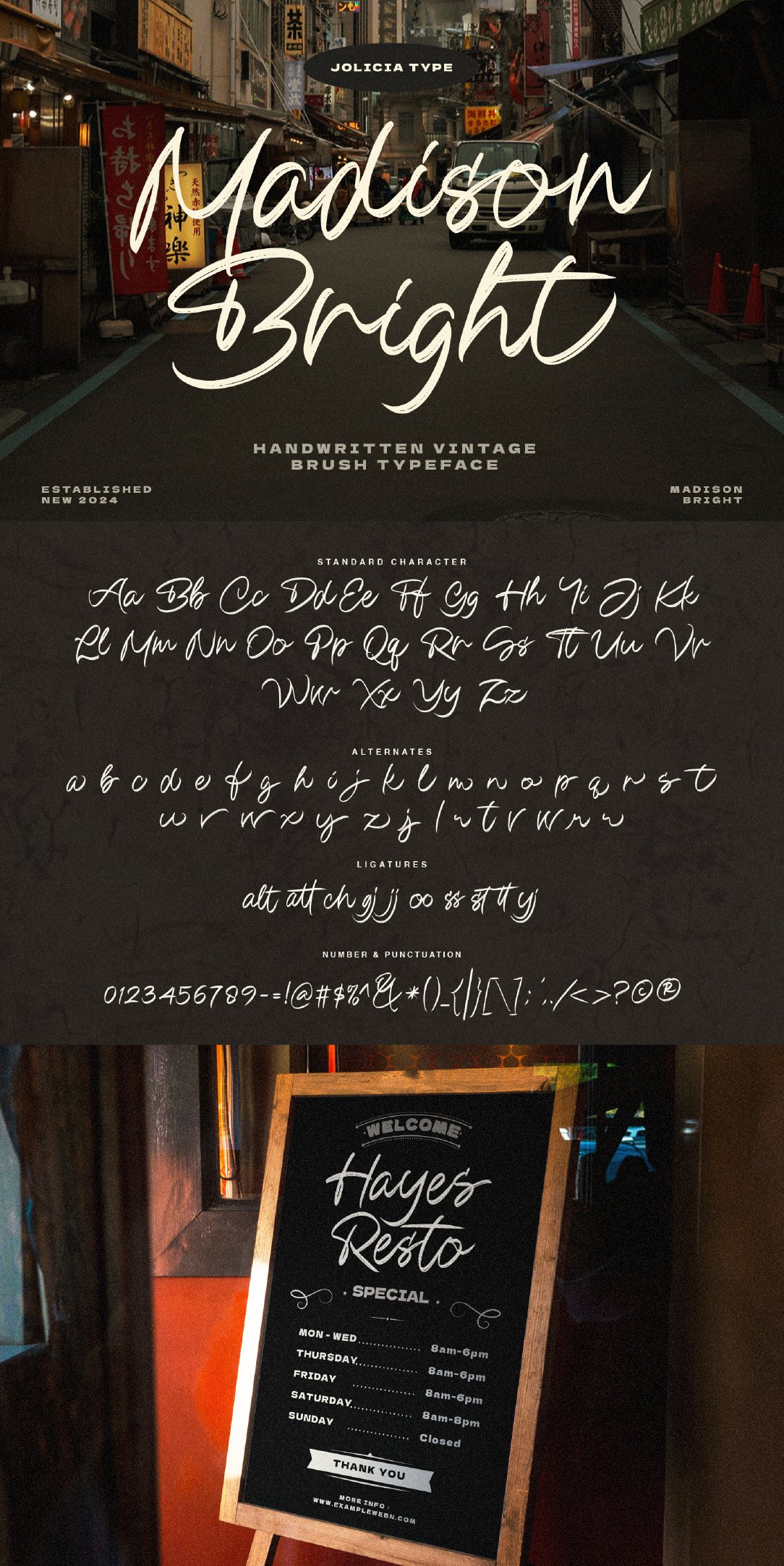 Madison Bright | Handwritten Vintage Brush Font