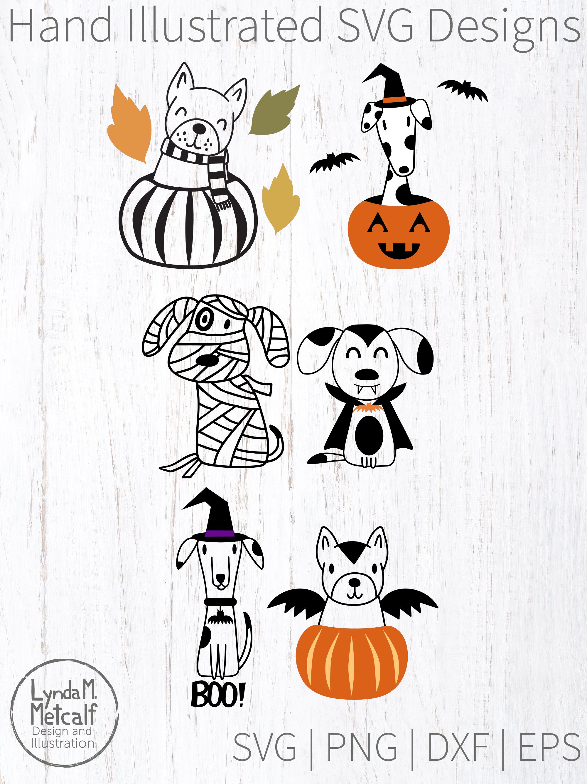 Halloween Dog Svg Bundle, Cute Spooky Dogs Svg
