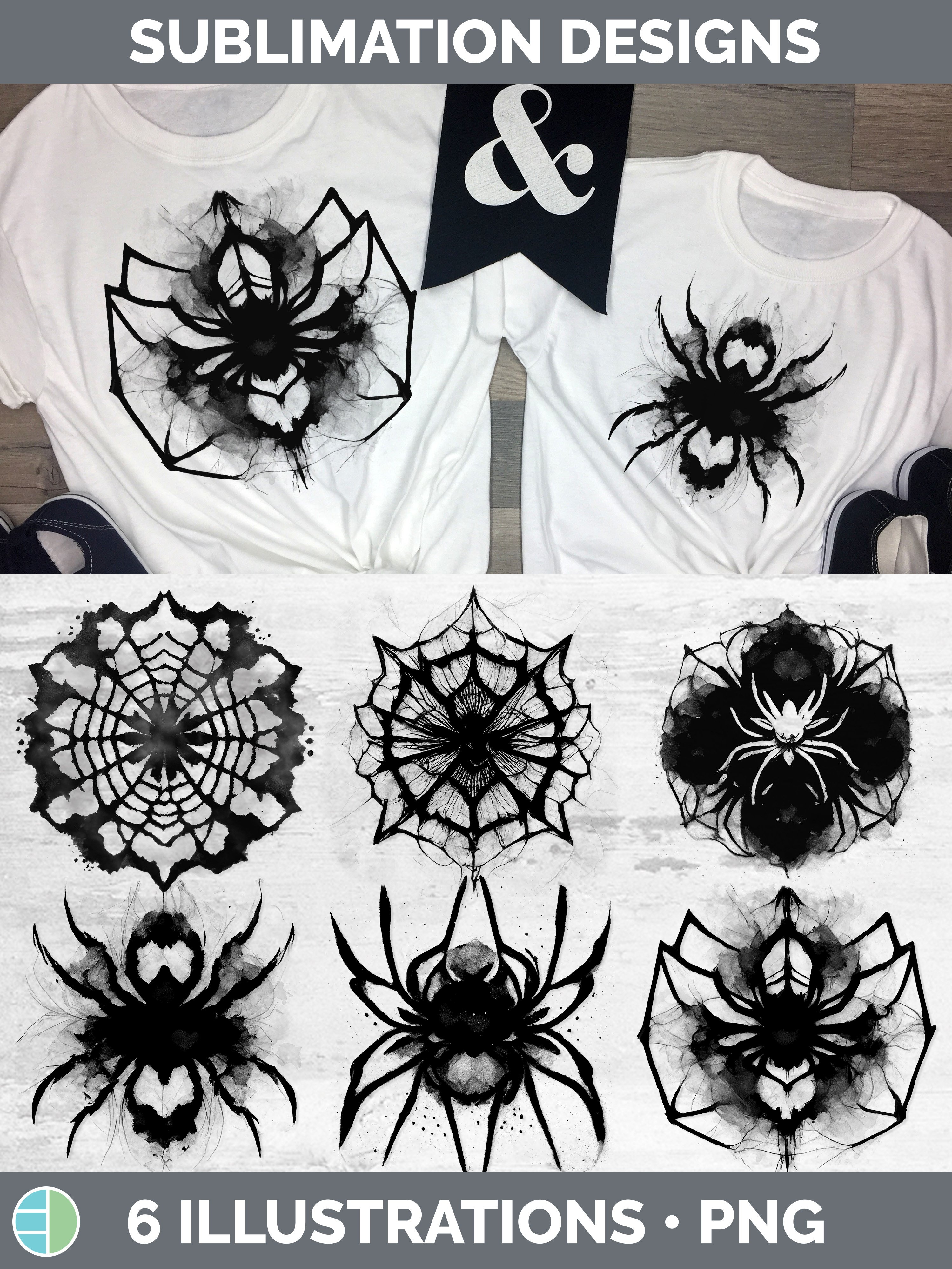 Halloween Sublimation Backgrounds | Spider - Spiderweb Ink