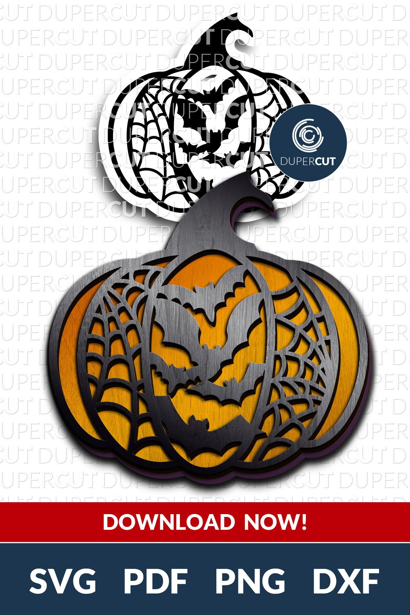 HALLOWEEN pumpkin bats spider web pattern