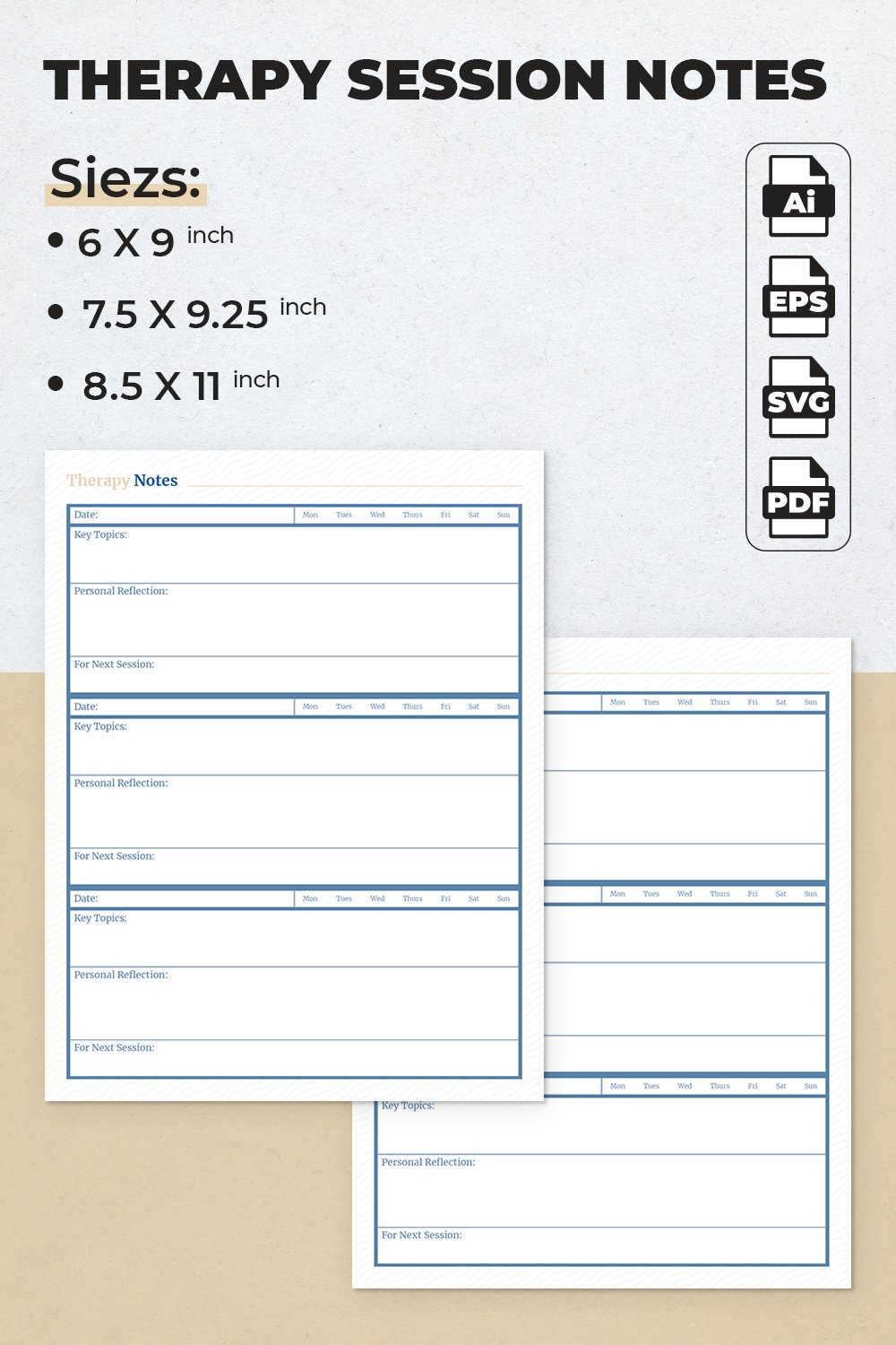 Therapy Session Notebook