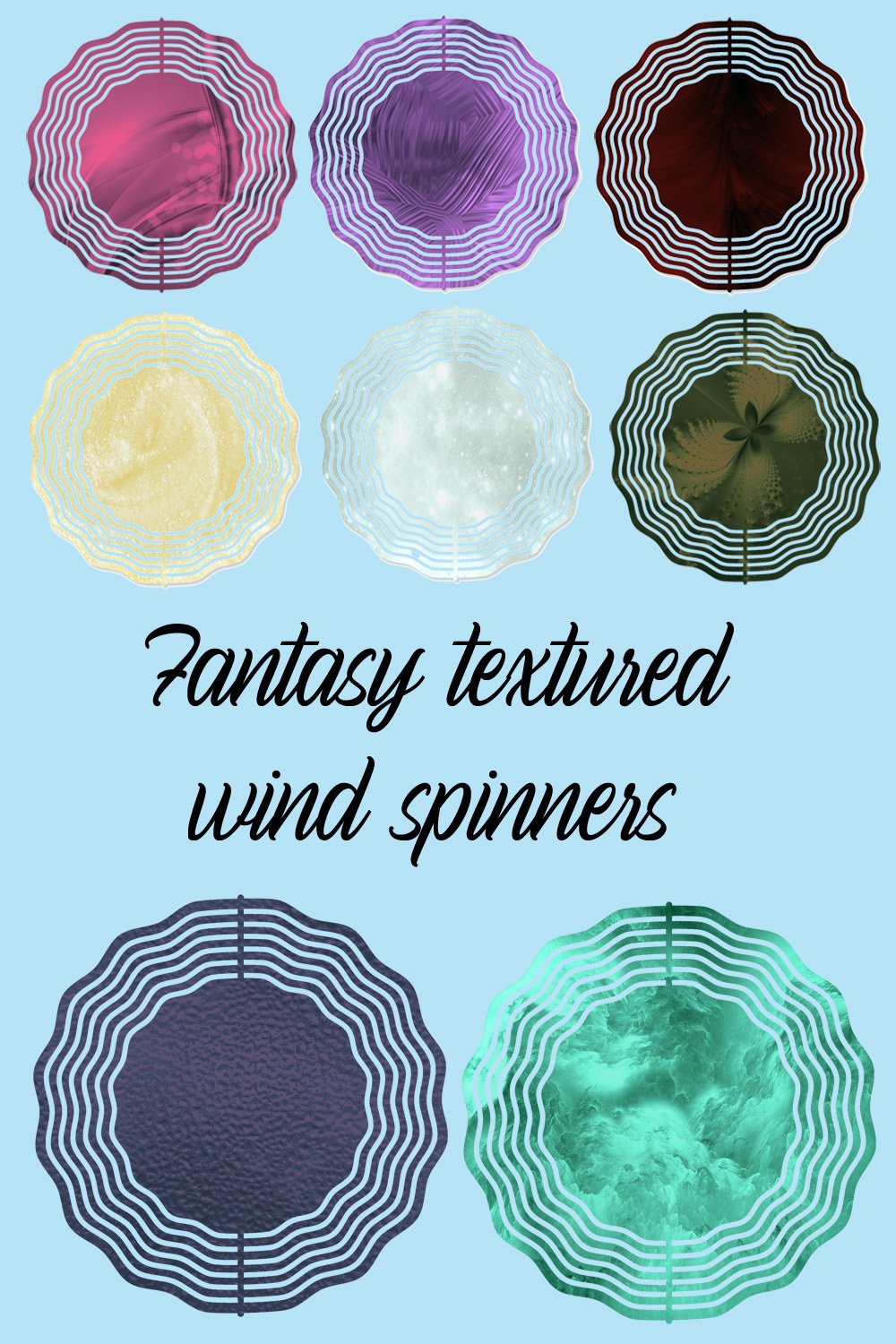 Fantasy textured wind spinners
