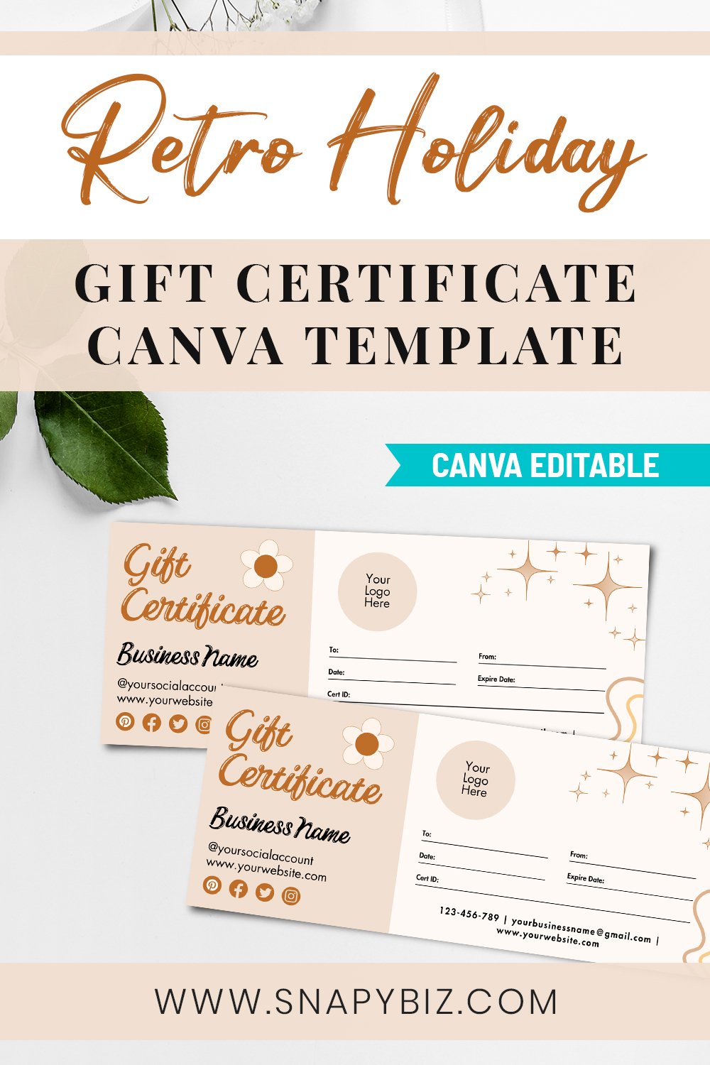 Retro Holiday Gift Certificate