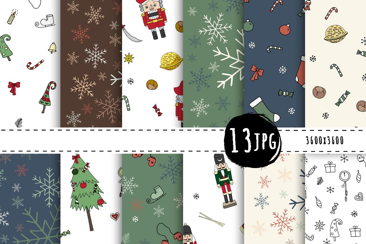 Christmas doodle backgrounds