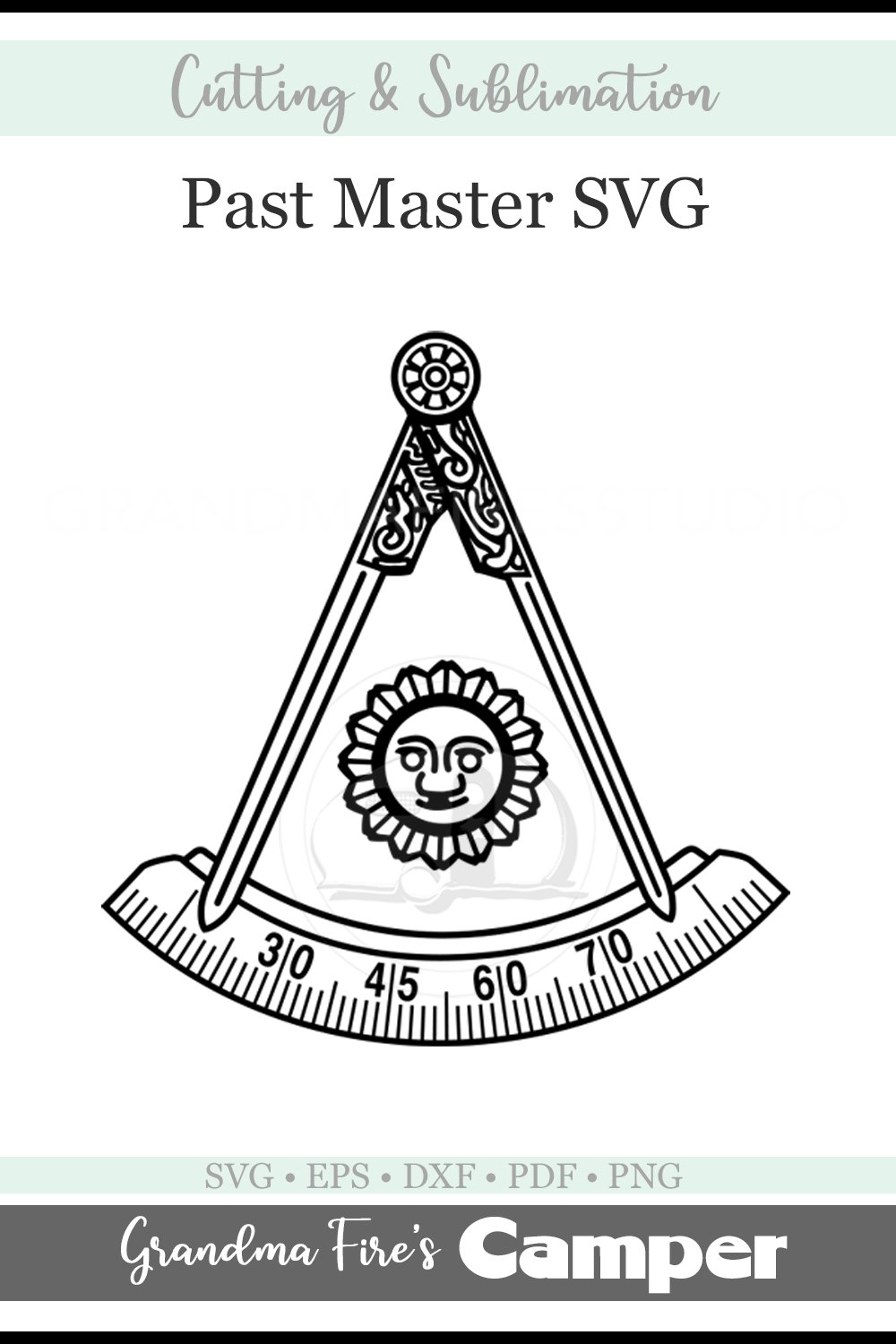 Masonic Past Master Symbol SVG | PNG Sublimation