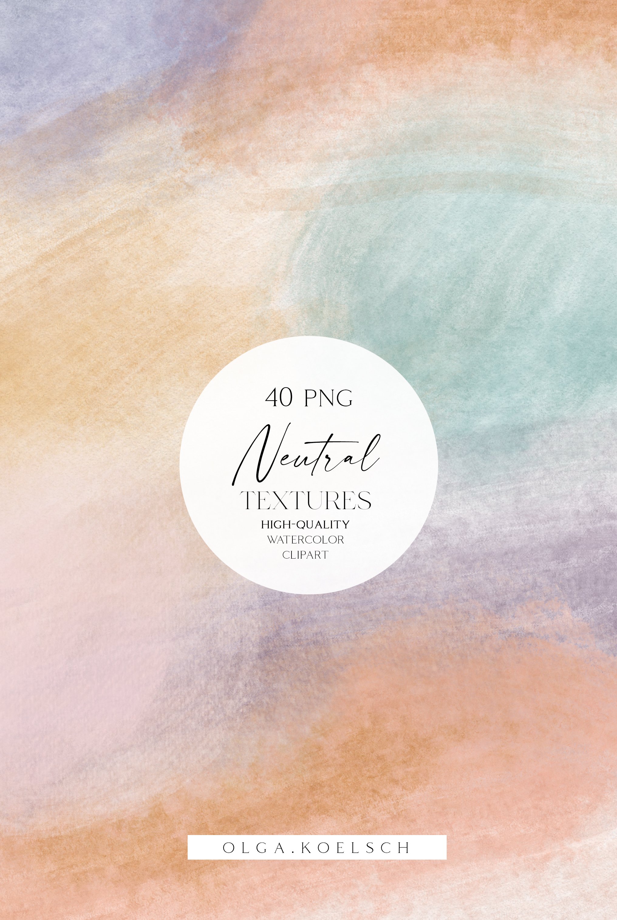 Watercolor neutral tones brushstrokes png