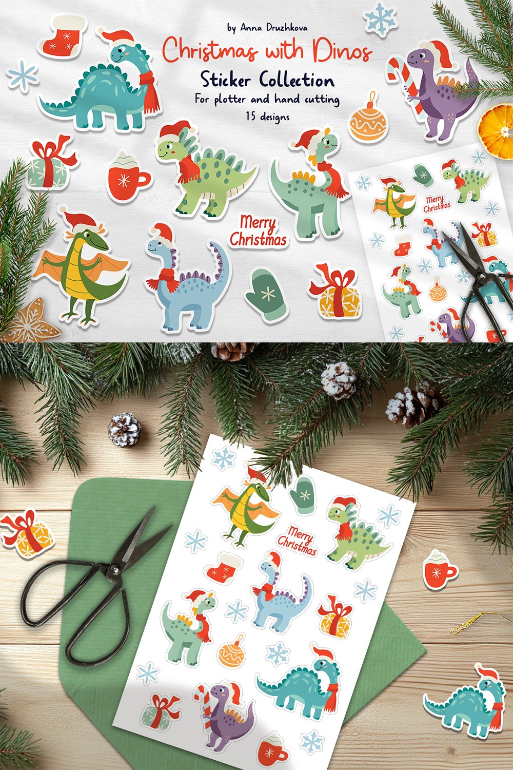 Christmas with Dinos Sticker Collection