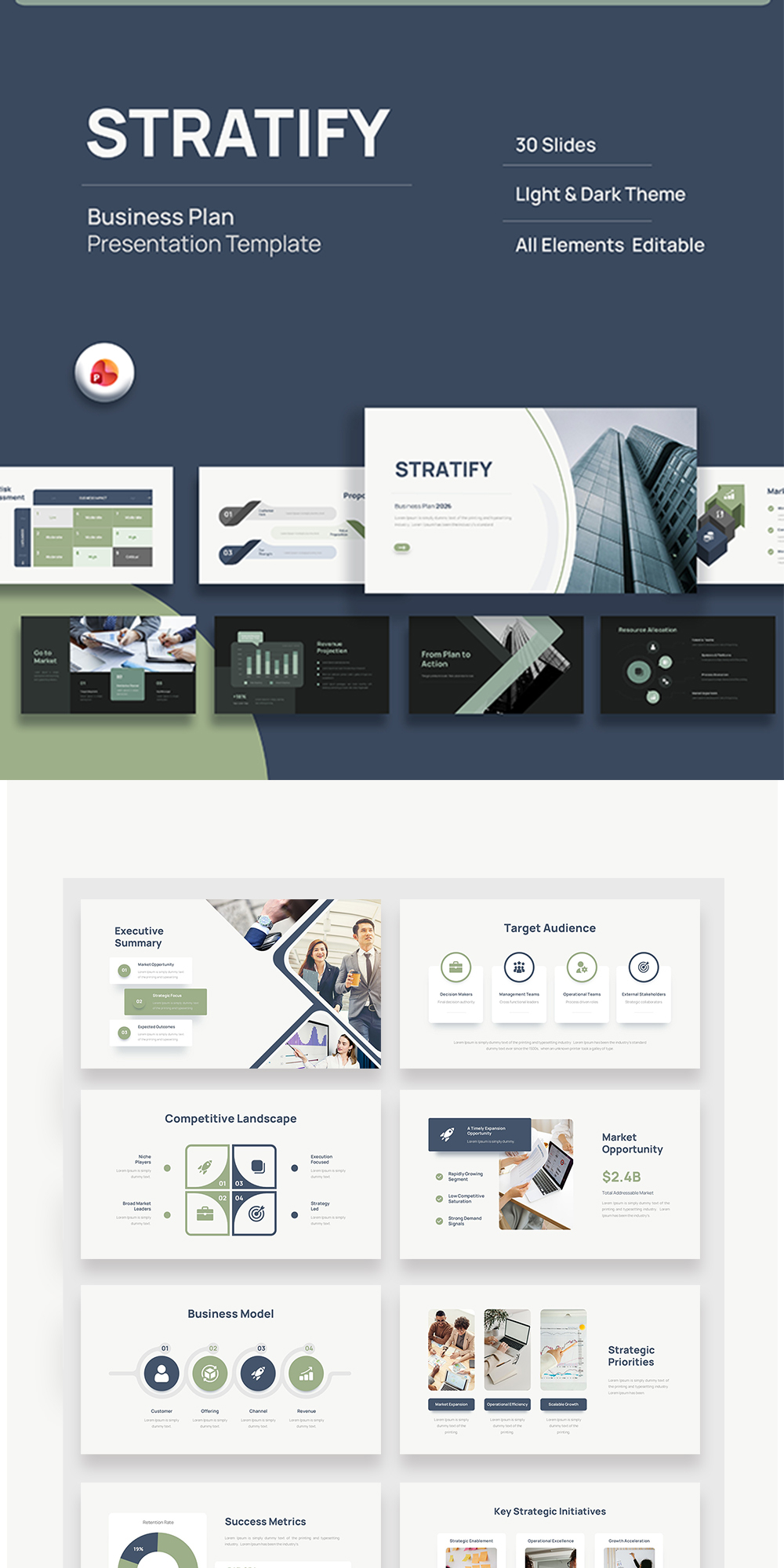 Stratify - Business Plan PowerPoint Template
