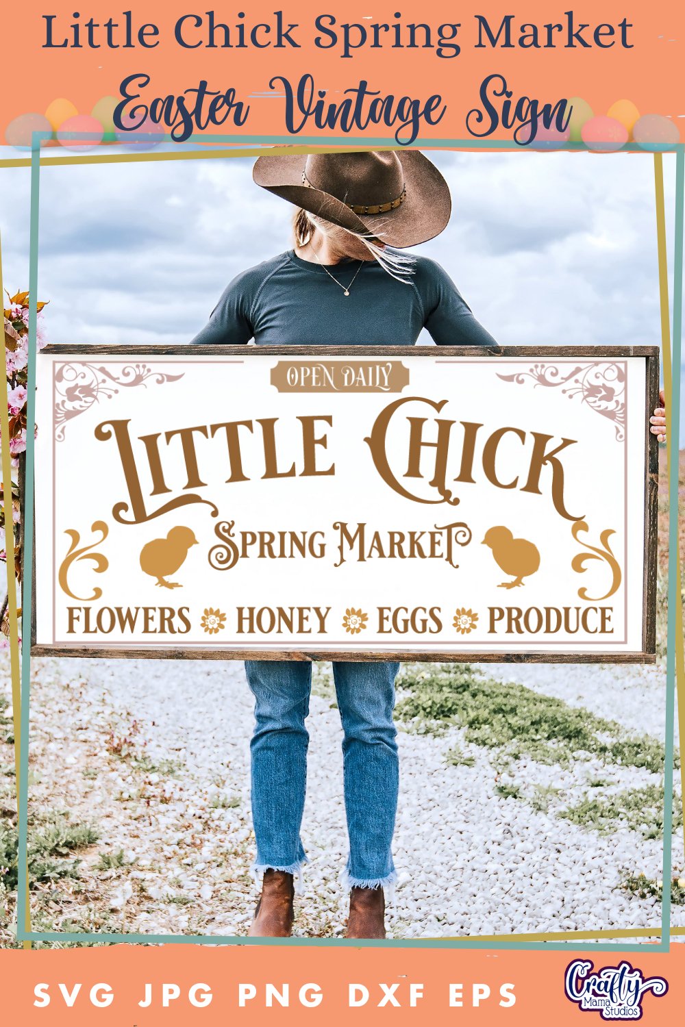 Vintage Spring Farmhouse Sign | Little Chick Spring Market