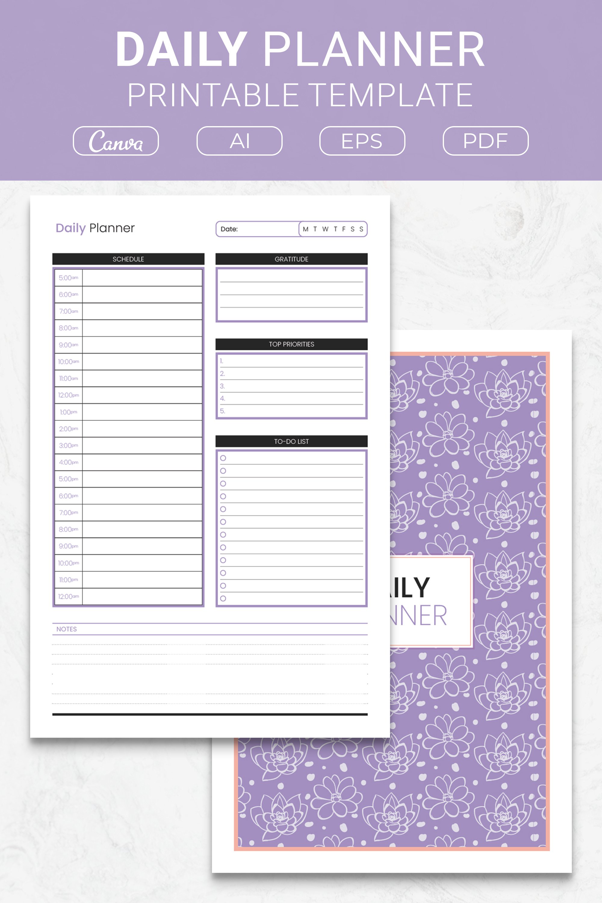 Daily Planner Printable Template (2646713)
