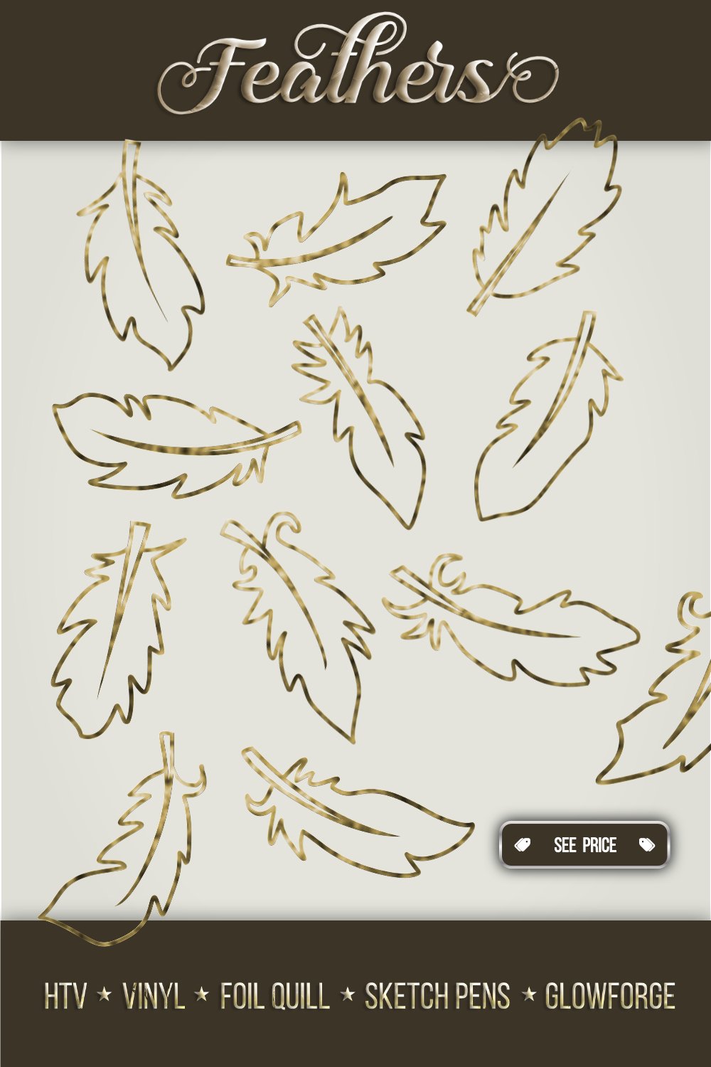 Feathers, single line- and cut files