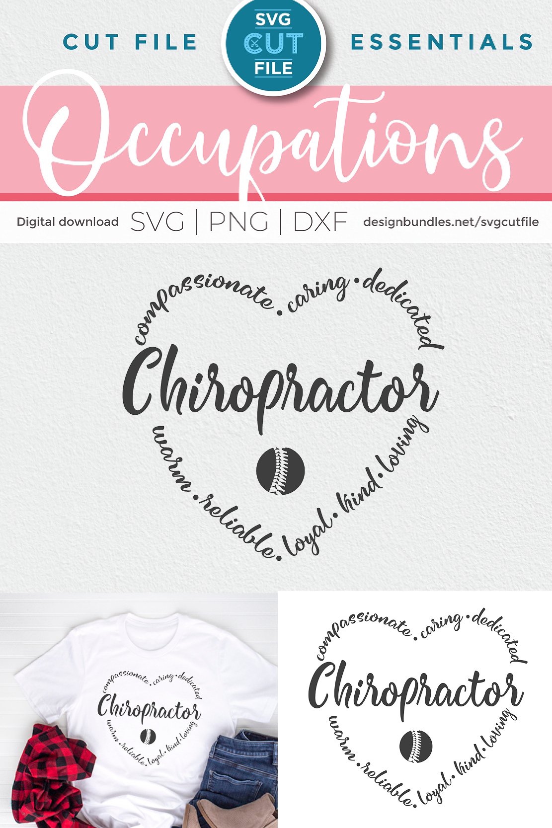 Chiropractor svg for Cricut and Silhouette crafters