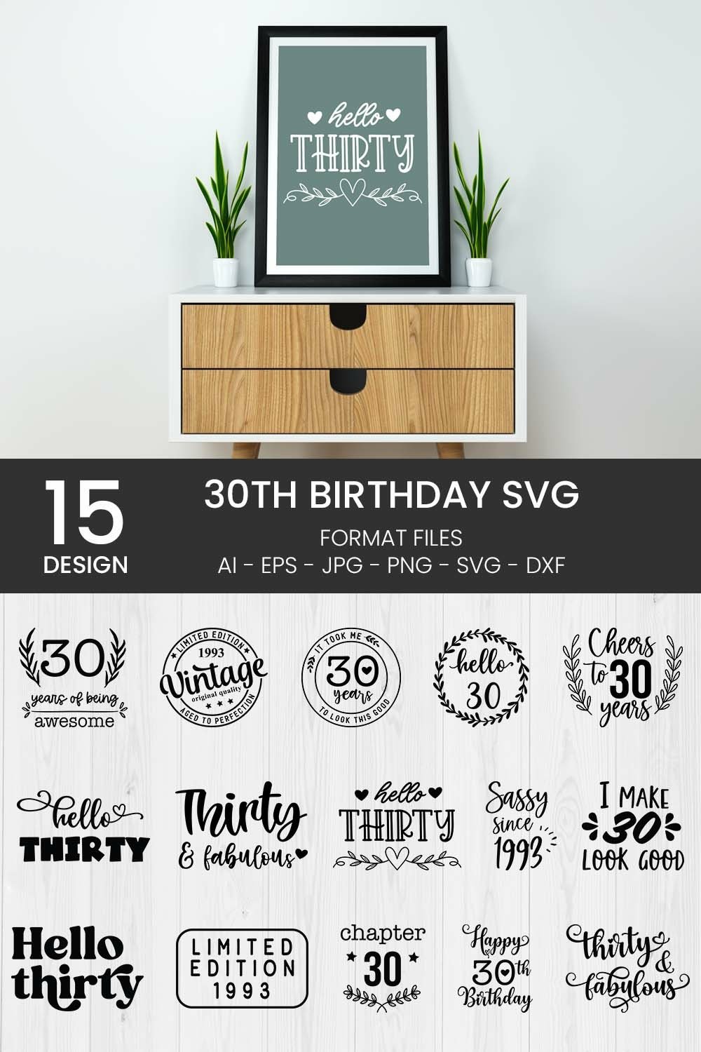 30Th Birthday Svg Bundle, 30th Birthday SVG, Hello 30 Svg