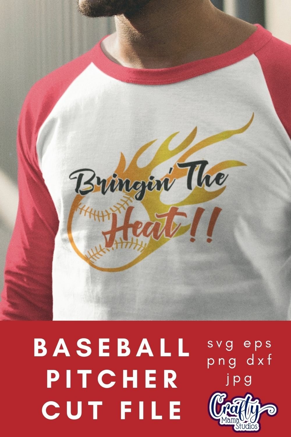 Bringing The Heat | Baseball Svg Design Cut File