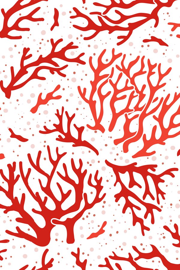 Coral pattern. Ocean sea reef corals, aquarium marine life d