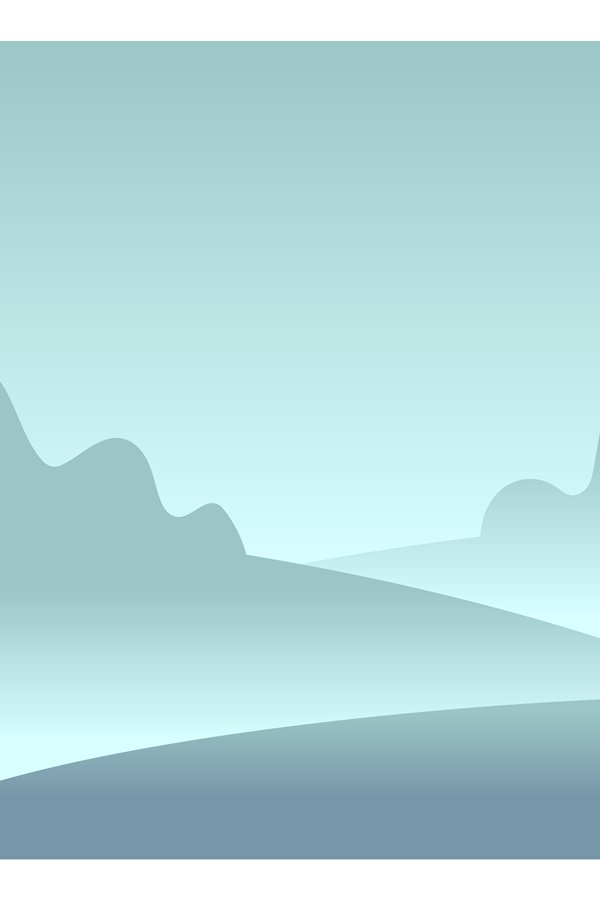 Misty landscape in modern gradient style. Horizon in smoky h