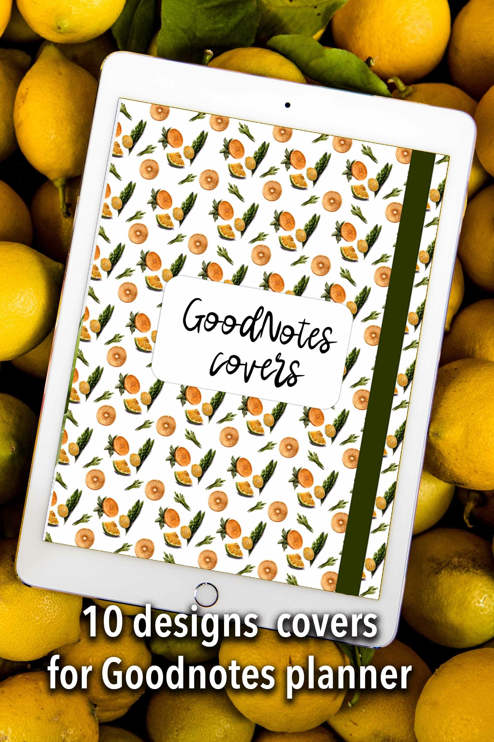 10 Food GoodNotes Digital covers for planner
