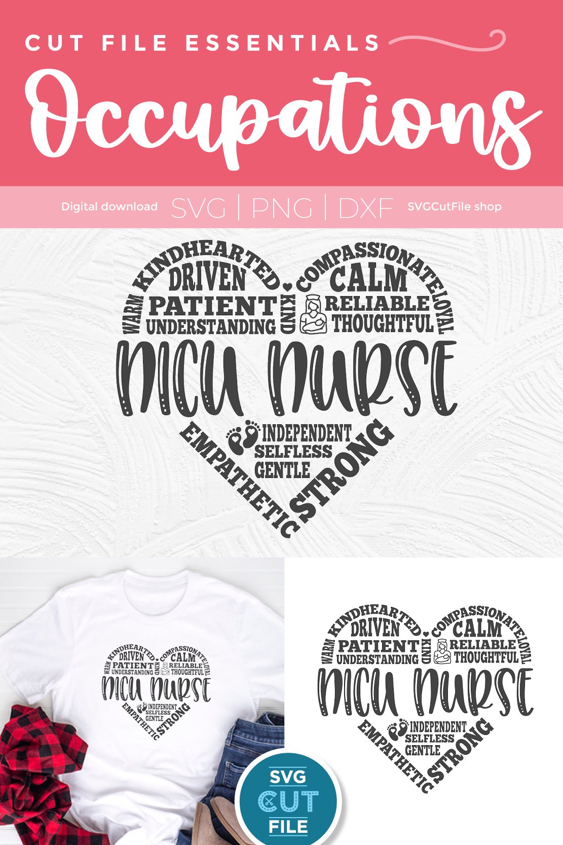 NICU Nurse SVG for a neonatal ICU nurse