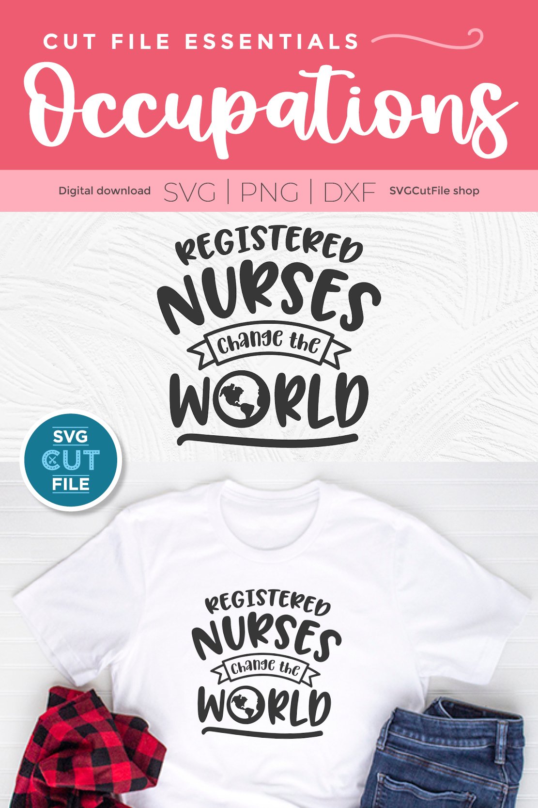 RN svg - a registered nurse svg file for crafters