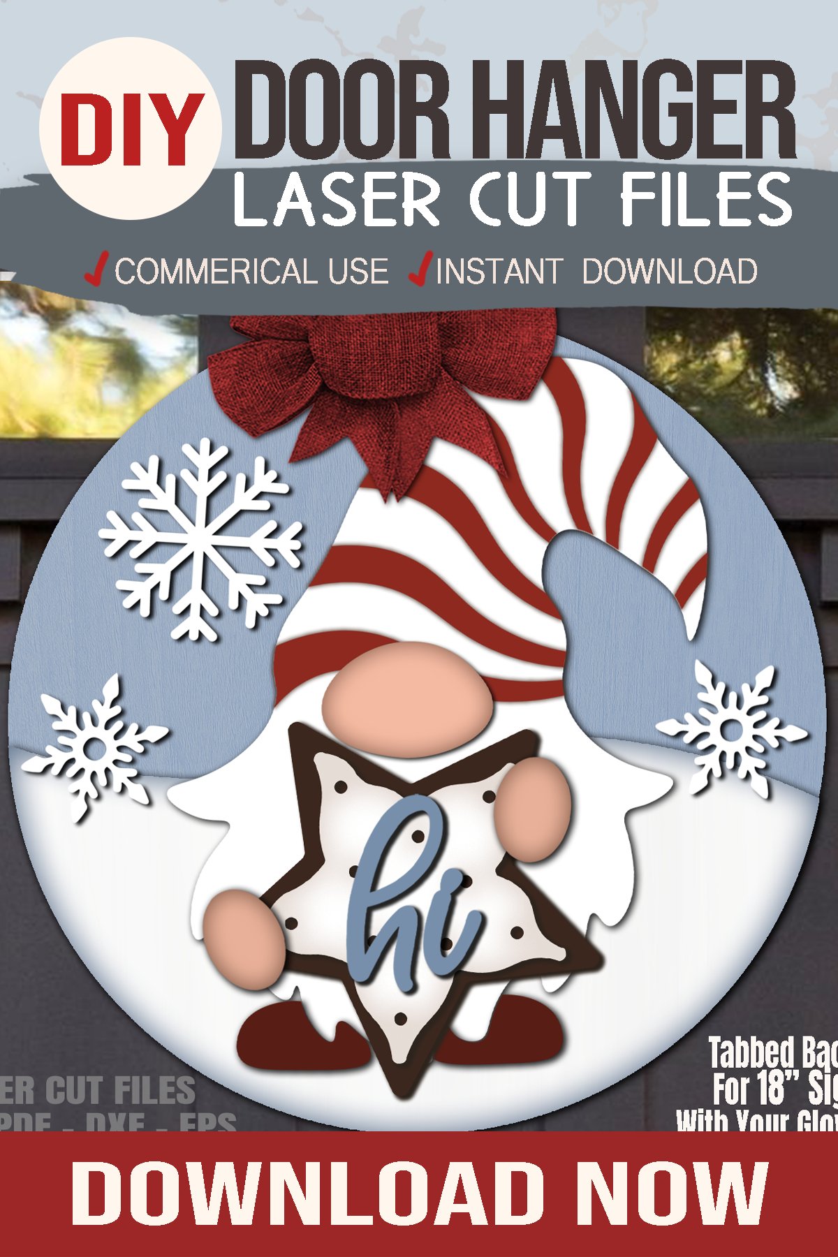 Christmas Gnome SVG Laser Cut Files | Welcome Sign SVG