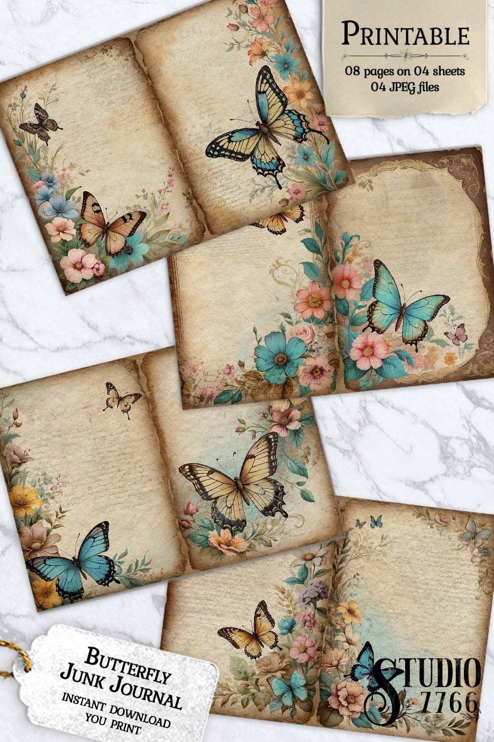 Butterfly Junk Journal Pages (4147001)