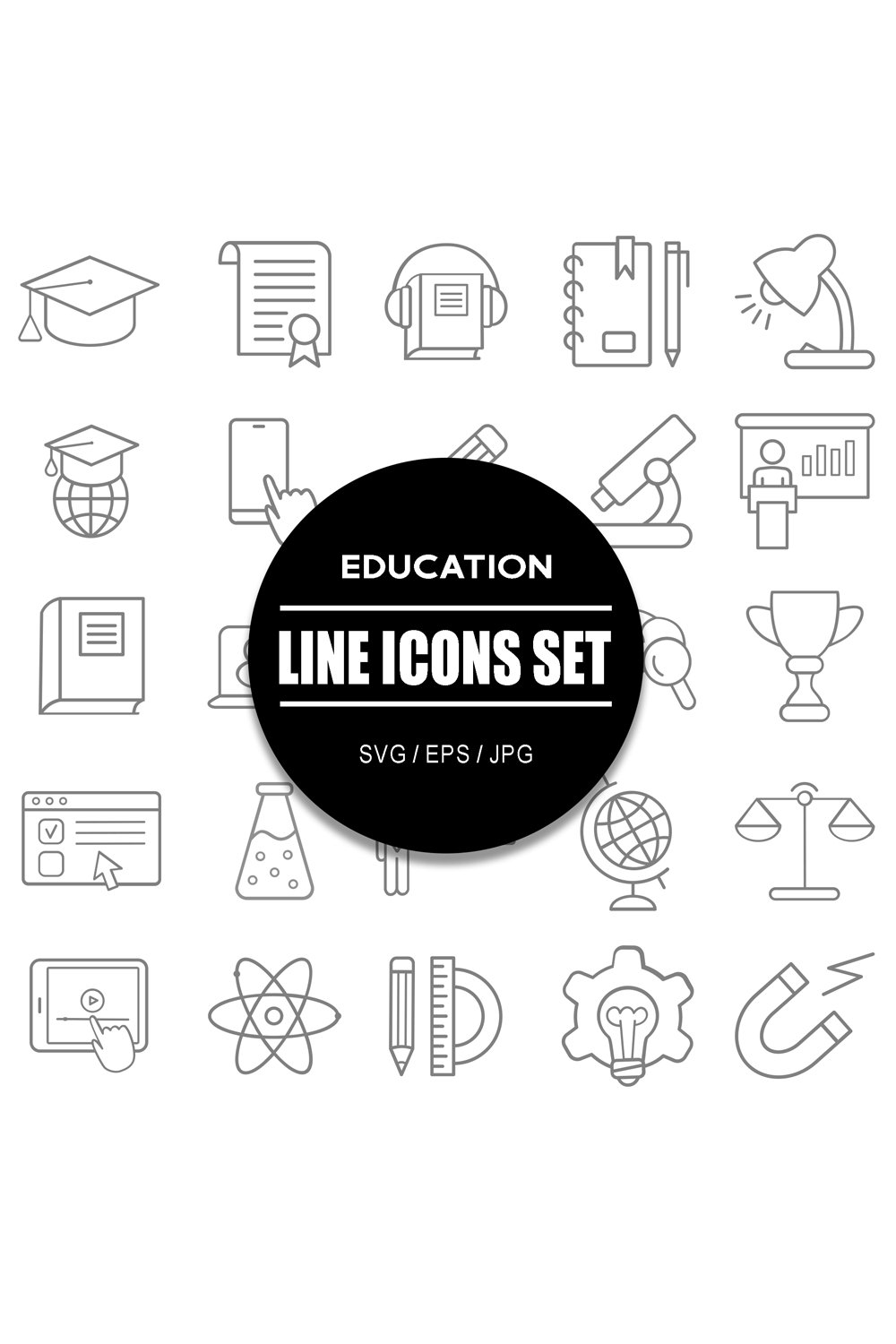 Education Line Icon Set