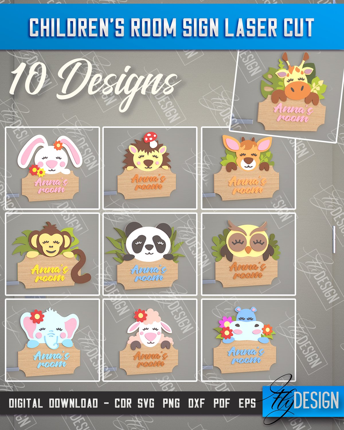 Personalized Kids Signs Laser Cut | Children's Room Signs