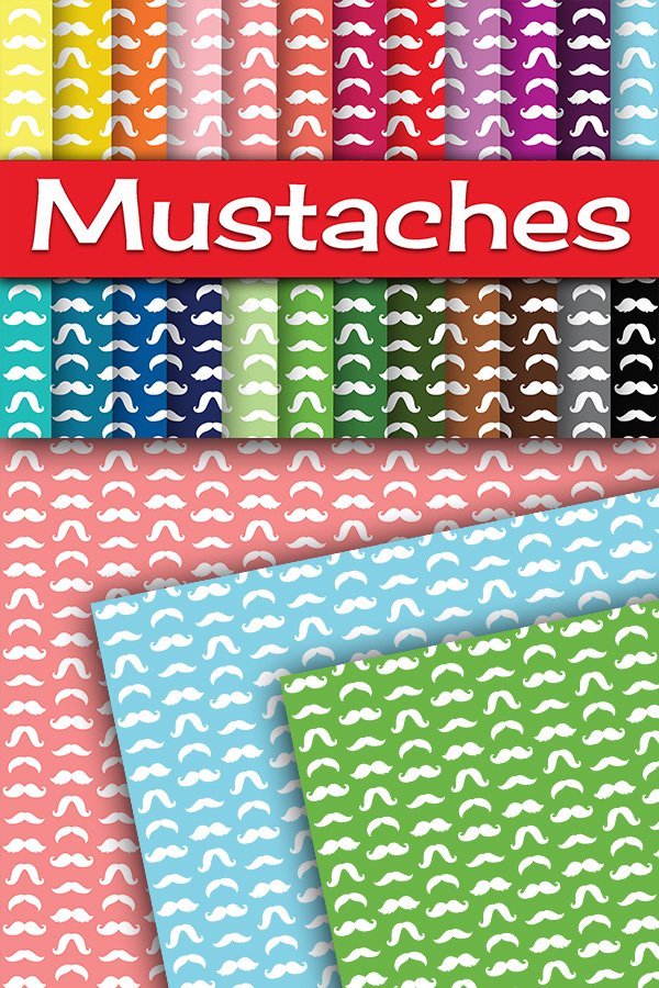 Mustaches Digital Paper (37375)