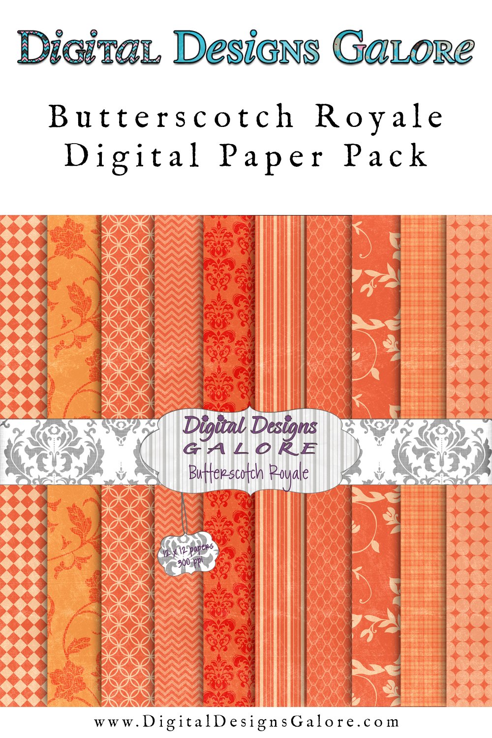Butterscotch Royale Digital Paper Pack