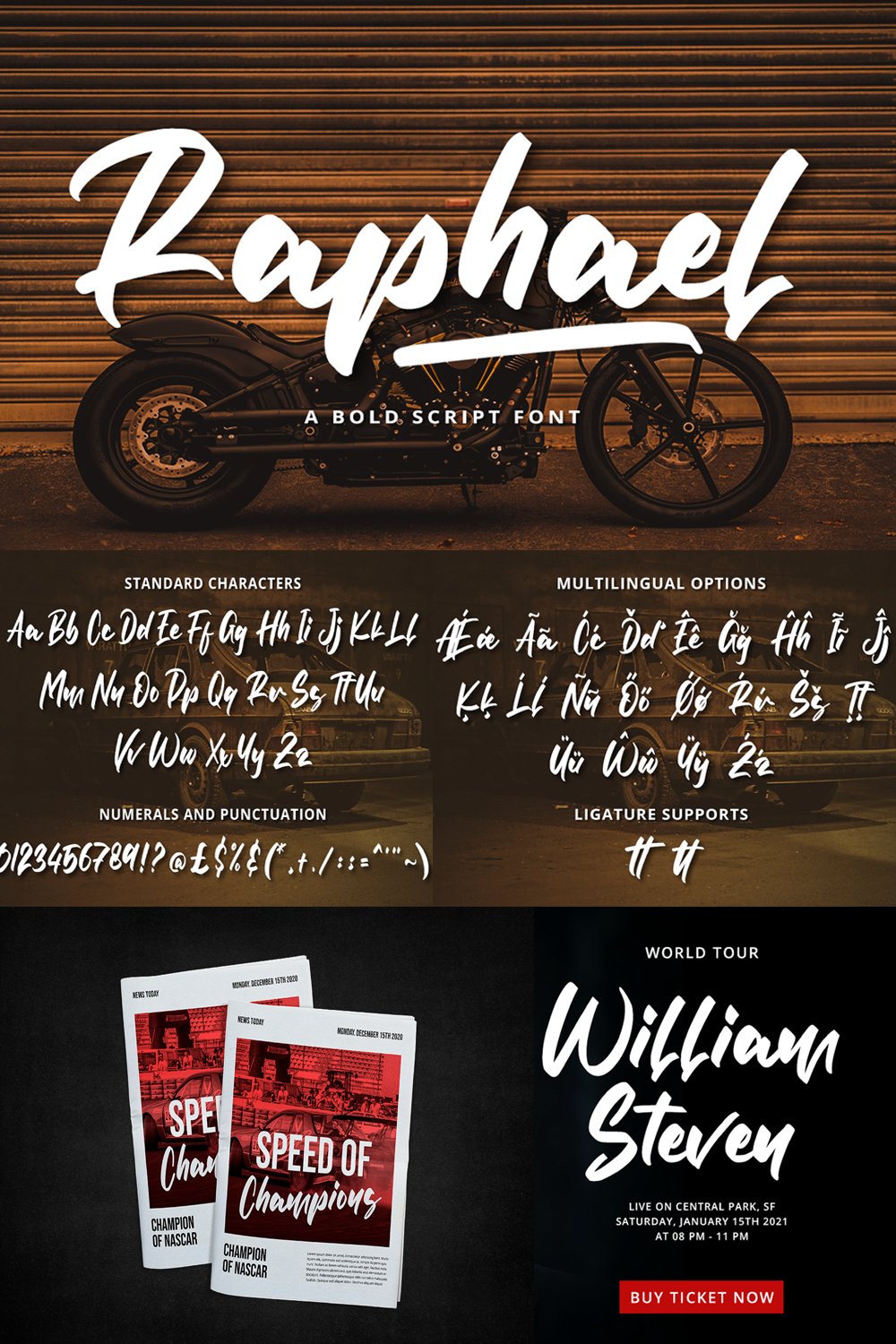 Bold Biker Script Font OTF TTF