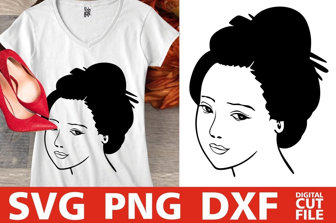 Beauty Asian Woman svg, Japan svg, Geisha svg, Philippines