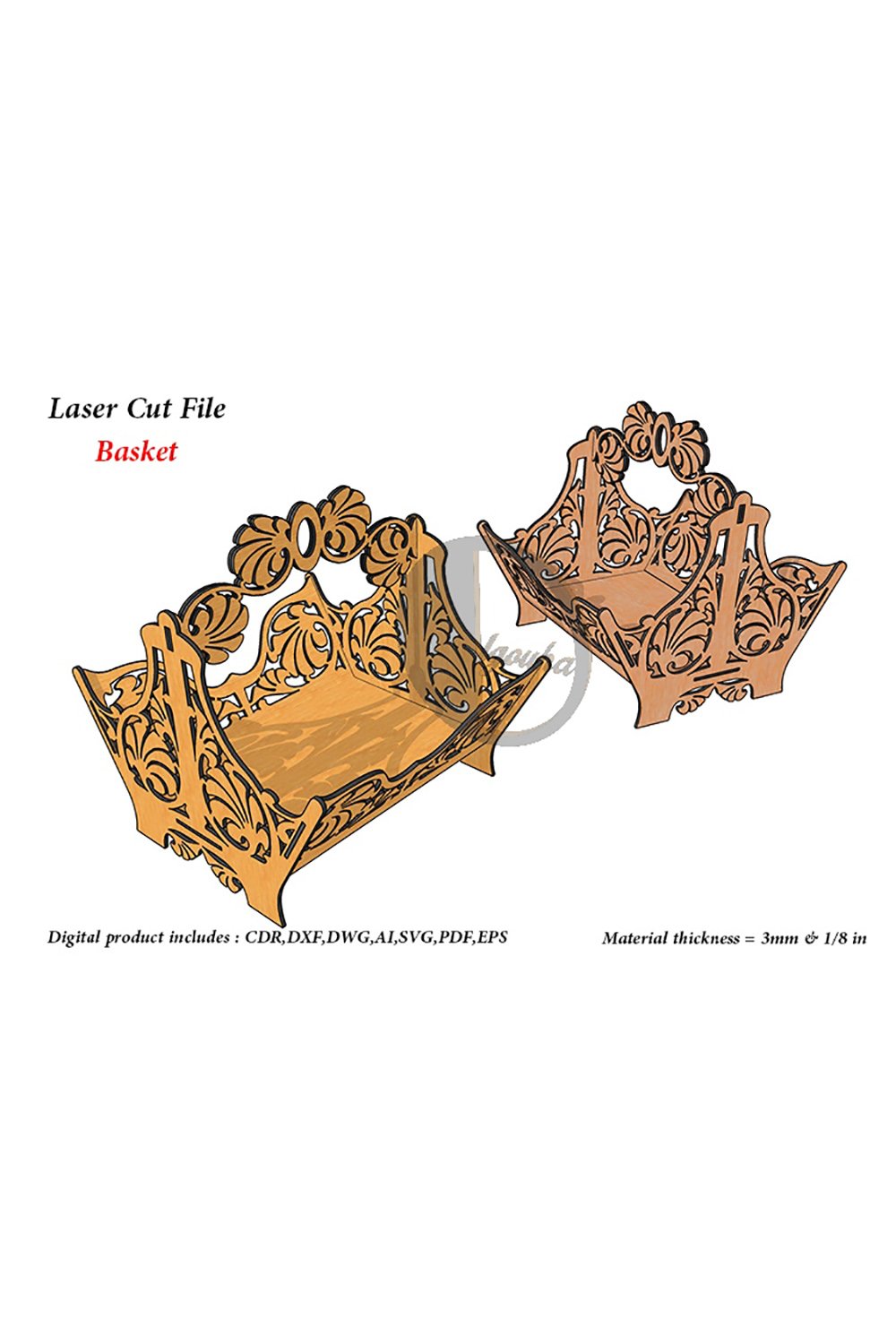 Basket SVG Laser Cut File