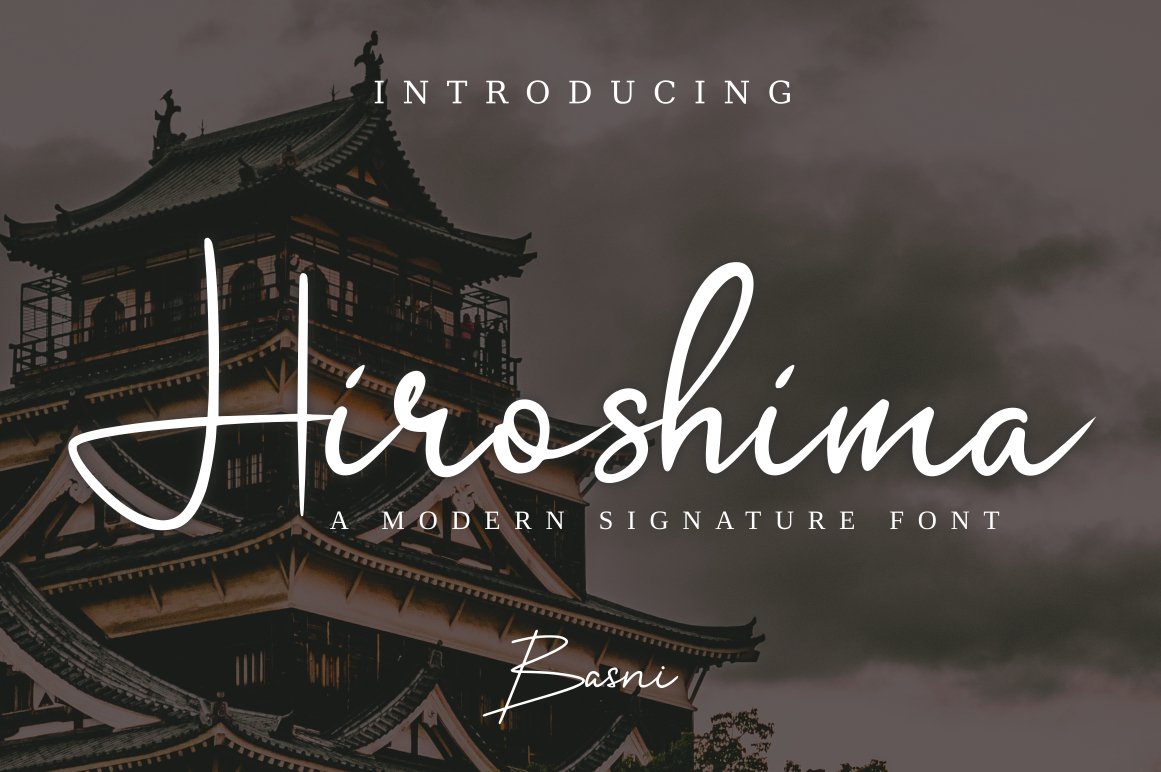 Hiroshima - Signature font