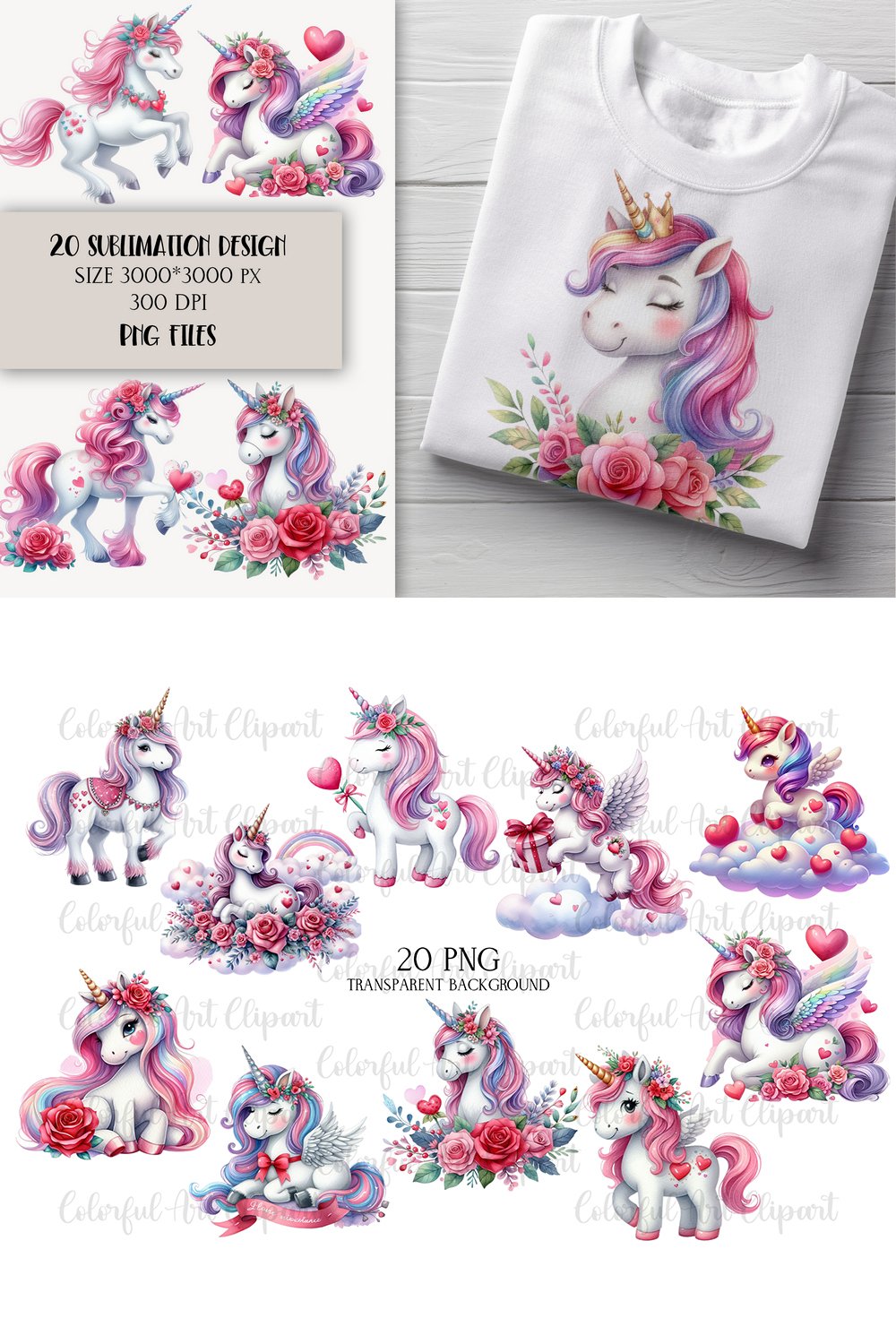 Valentines Day Unicorn Clipart, Cute Unicorn Clipart Png