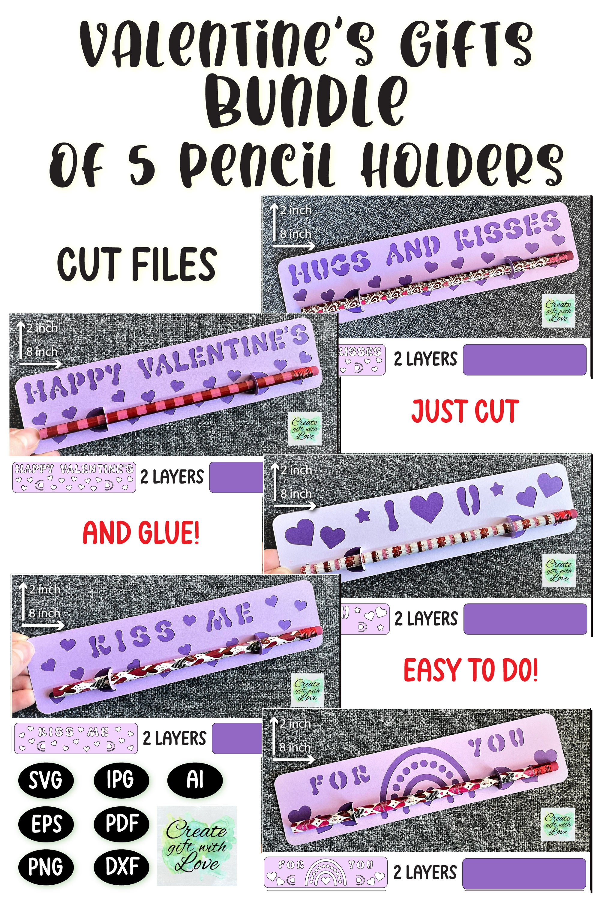 Pencil Holder | Valentine Gift | Classroom Exchange Cards