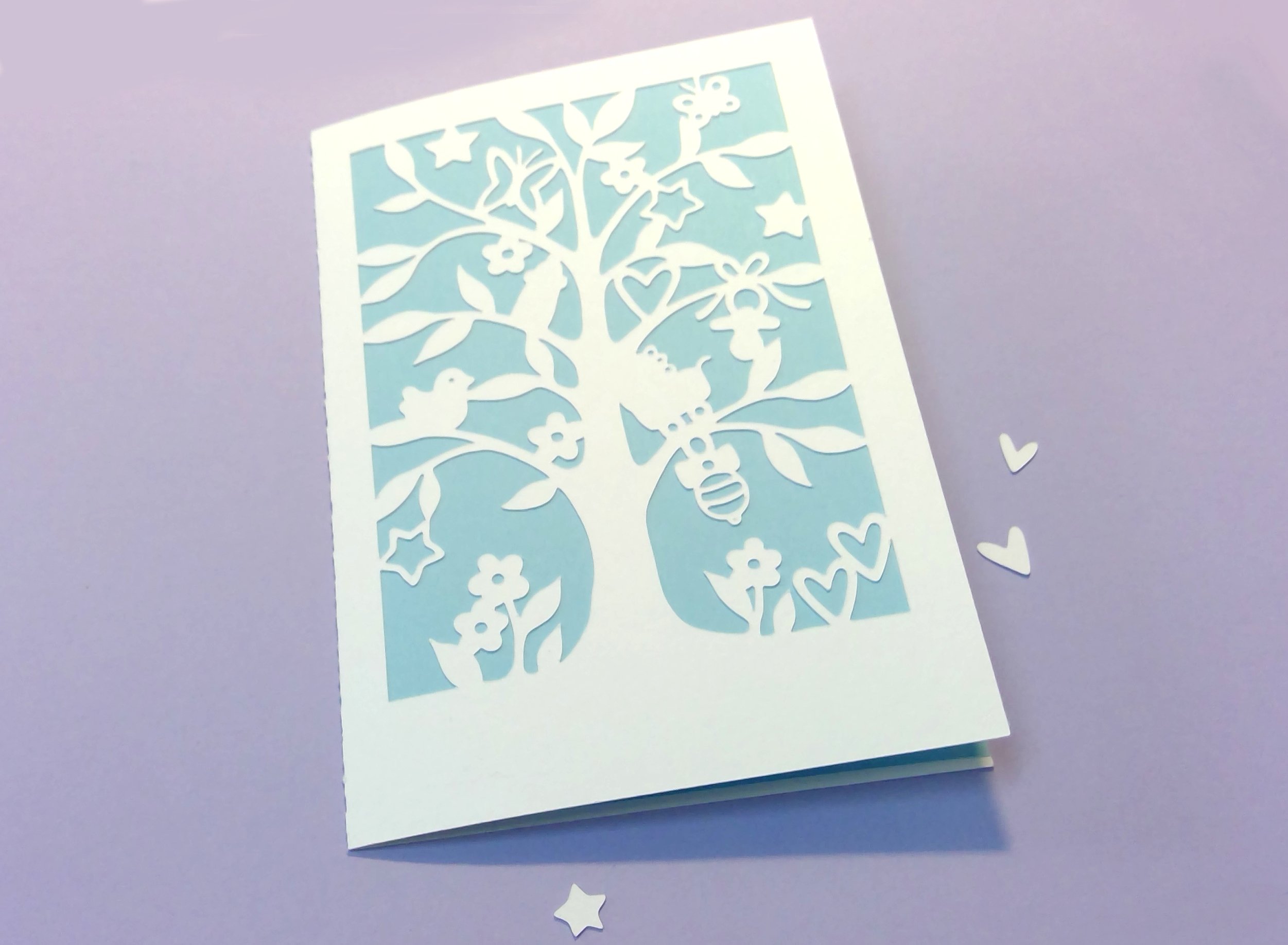 Card Baby Tree cutting file SVG DXF FCM